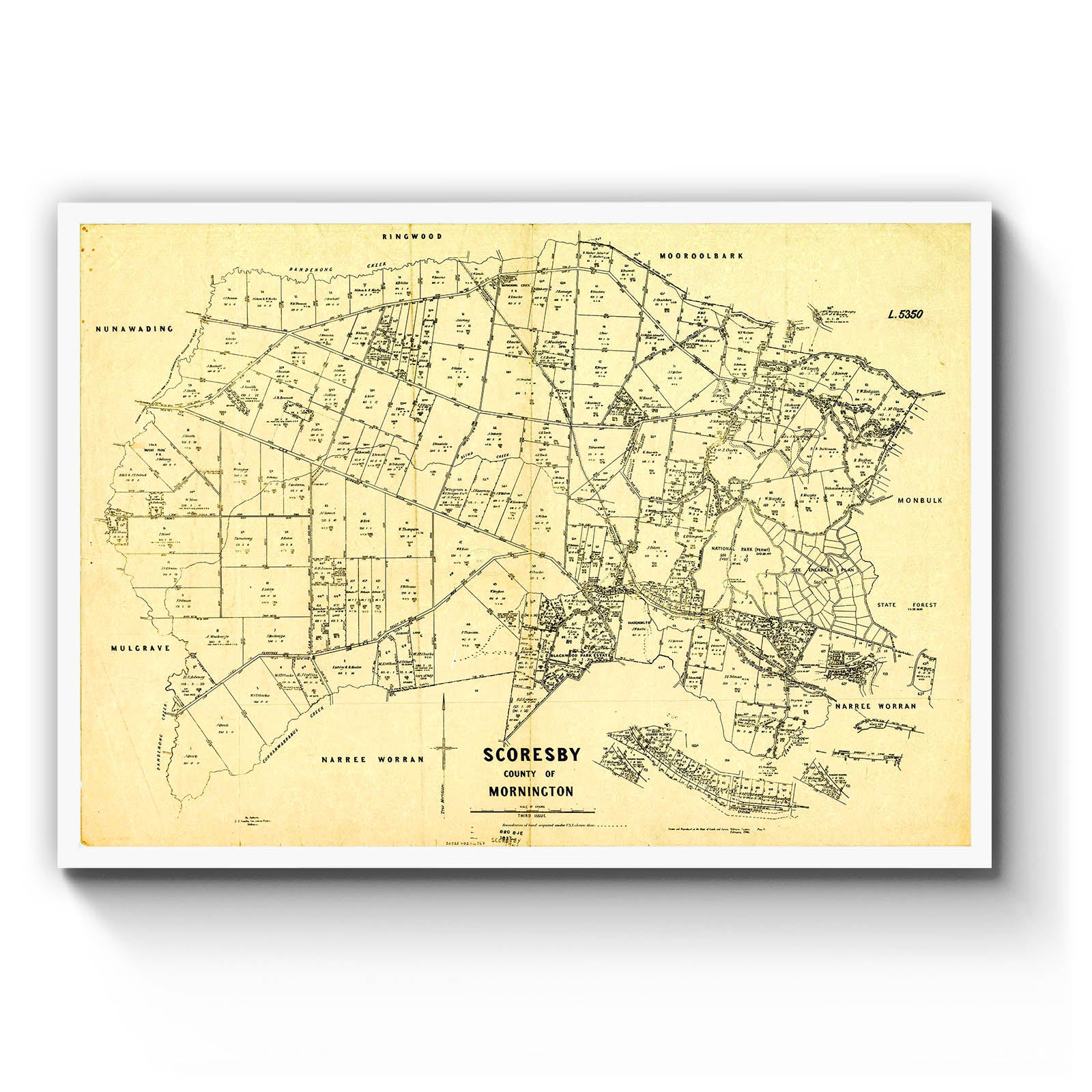 Scoresby, Victoria Australia Vintage Map #6 (1946) – Vintage Maps