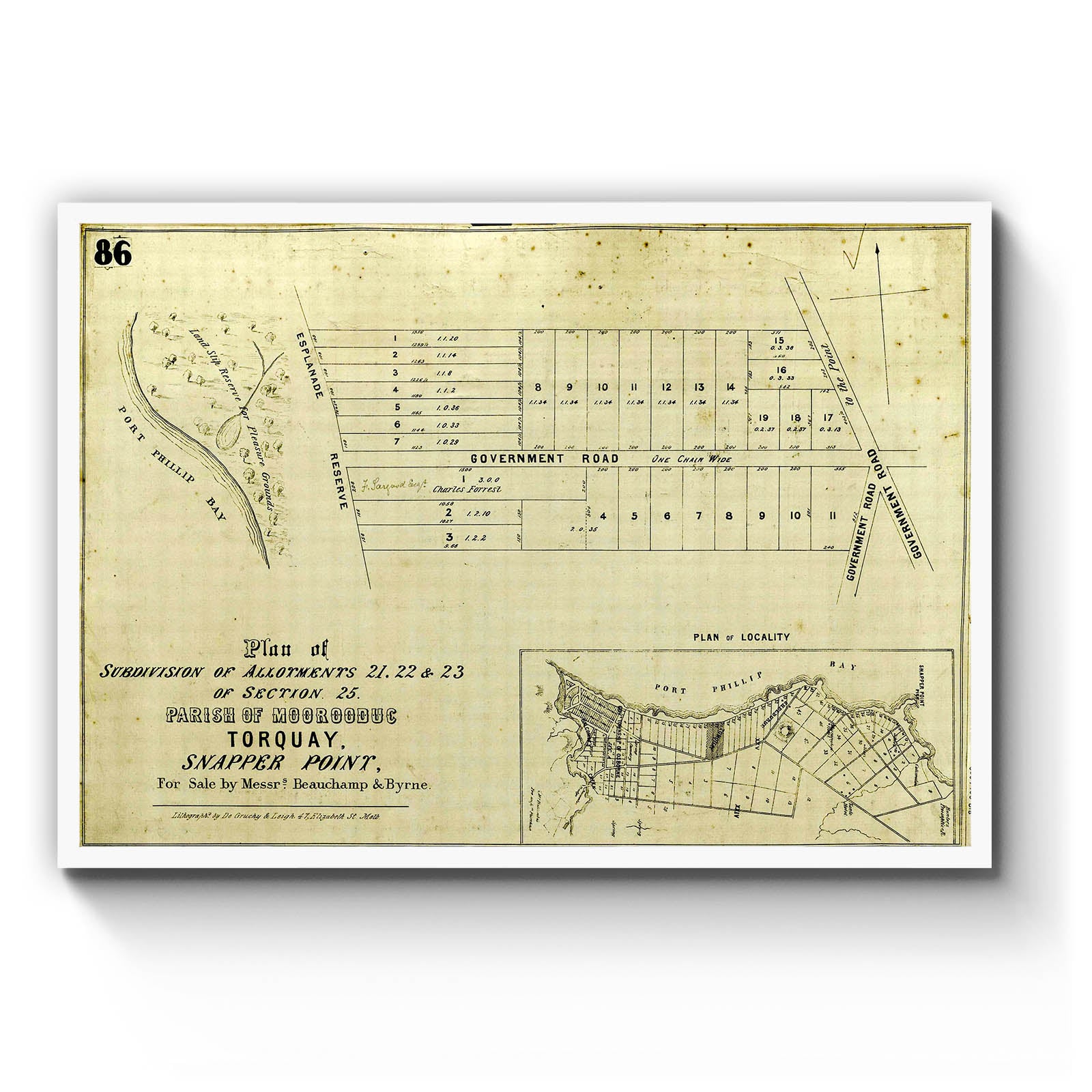 Mount Martha, Victoria Australia Vintage Map #15 (185-?) – Vintage Maps
