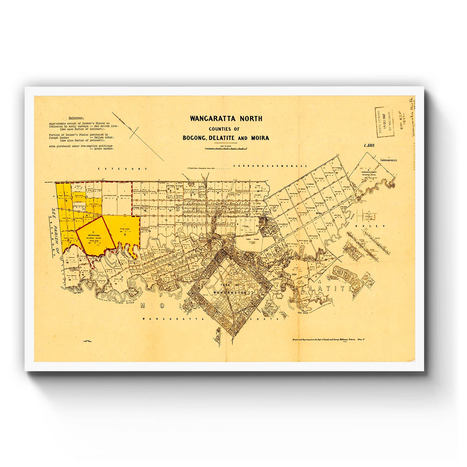 Wangaratta, Victoria Australia Vintage Map #13 (1935) – Vintage Maps
