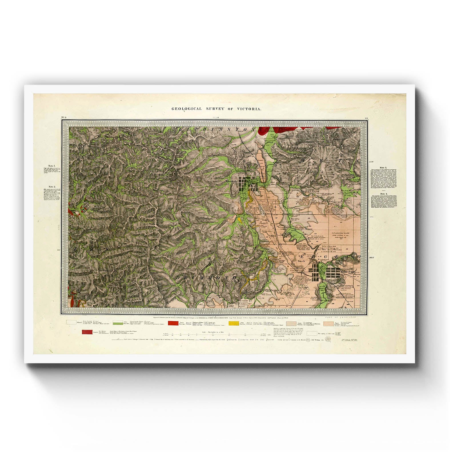 Malmsbury, Victoria Australia Vintage Map #2 (1865) – Vintage Maps