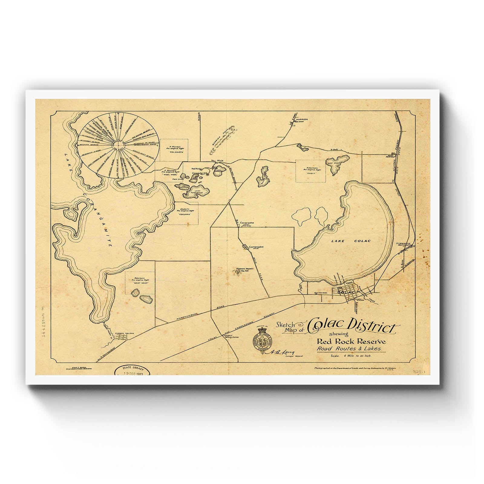 Colac, Victoria Australia Vintage Map #1 (1915) – Vintage Maps