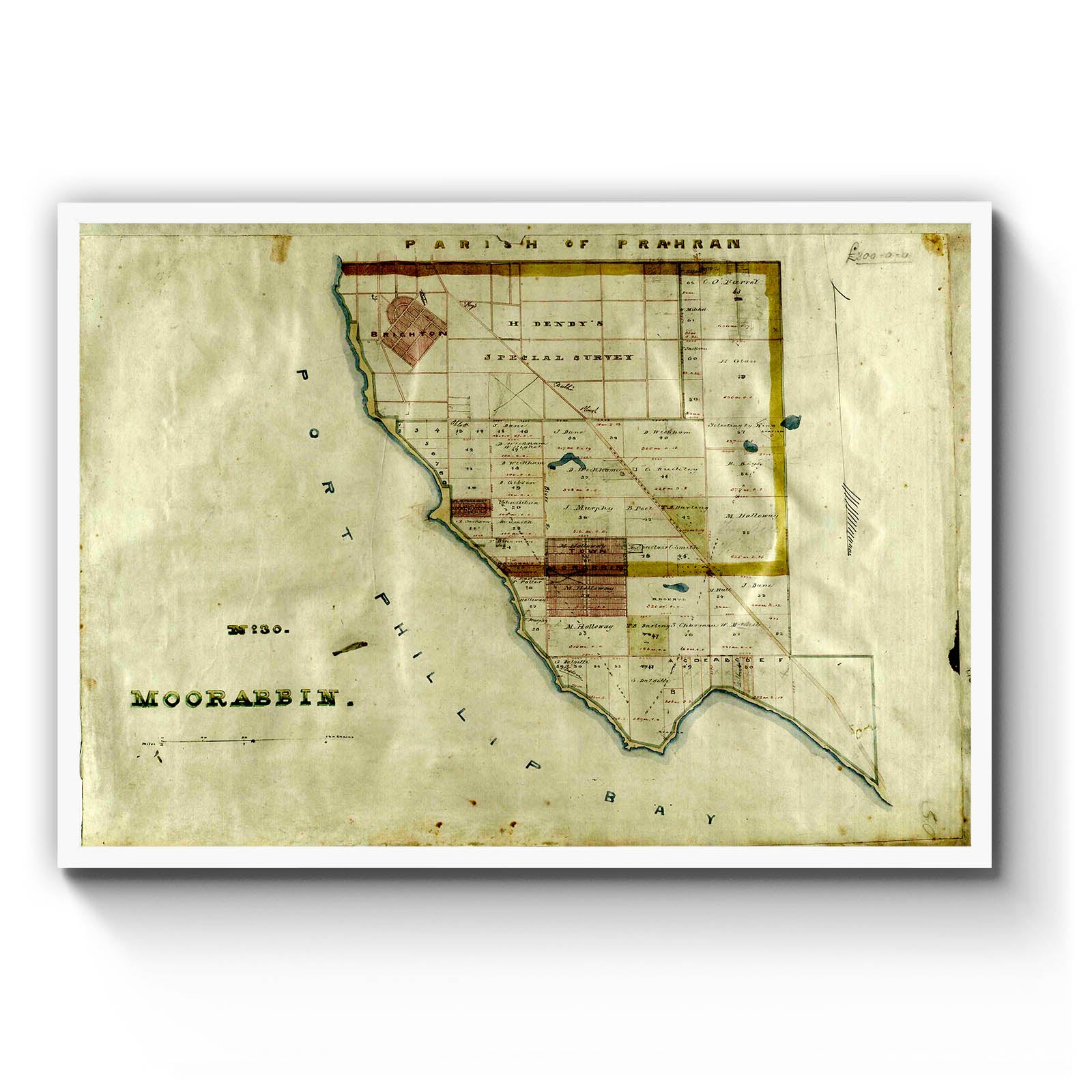 Moorabbin, Victoria Australia Vintage Map #6 (185-?) – Vintage Maps