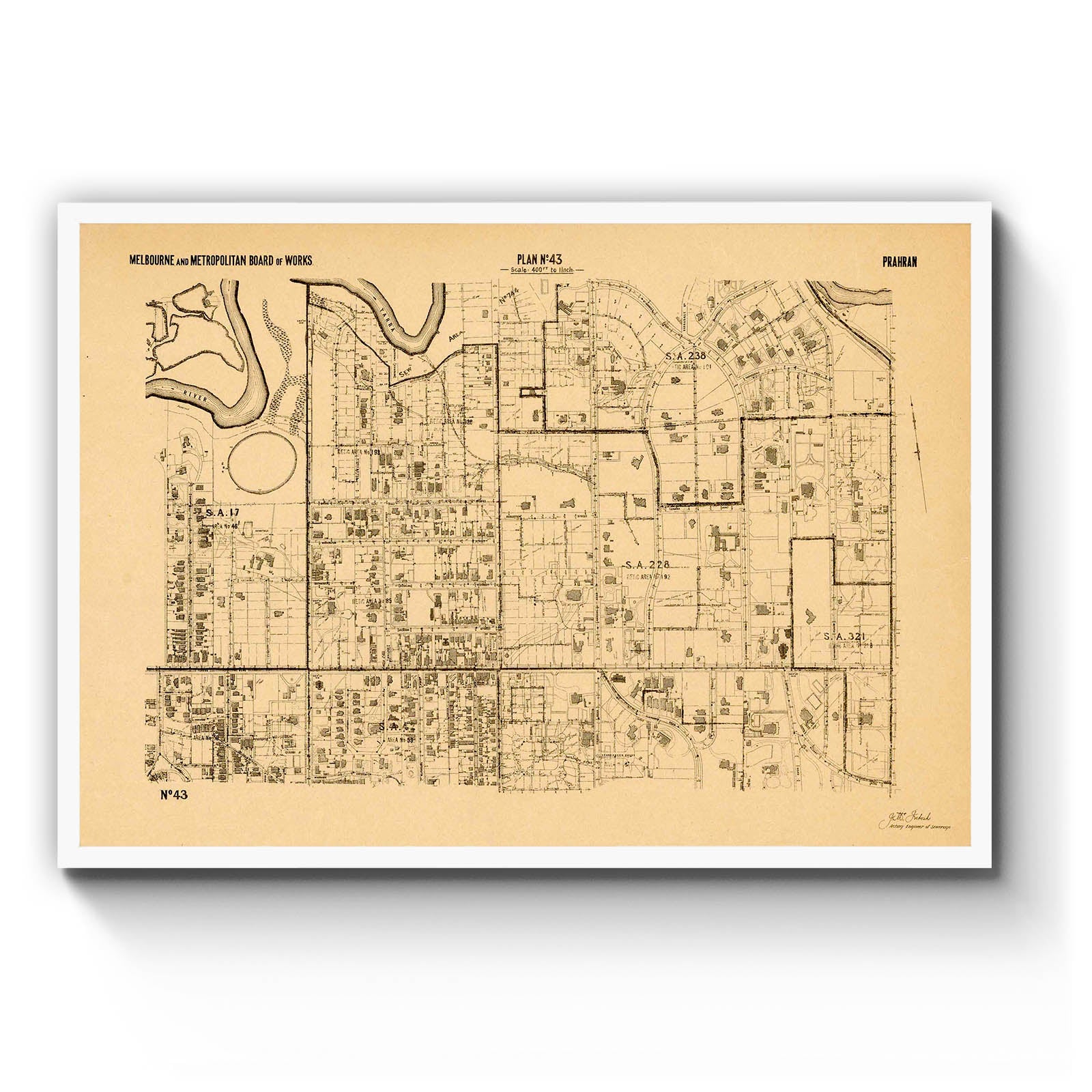 Toorak, Victoria Australia Vintage Map #18 (1933?) – Vintage Maps