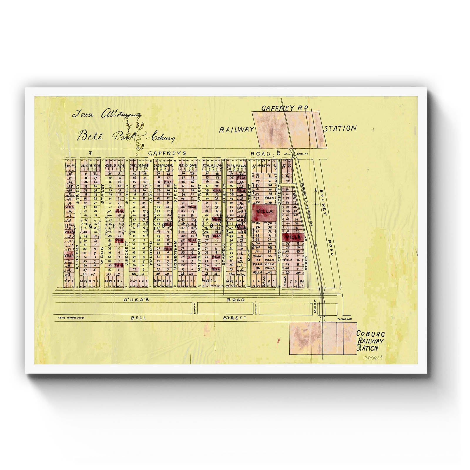 Coburg, Victoria Australia Vintage Map #63 (1883?) – Vintage Maps