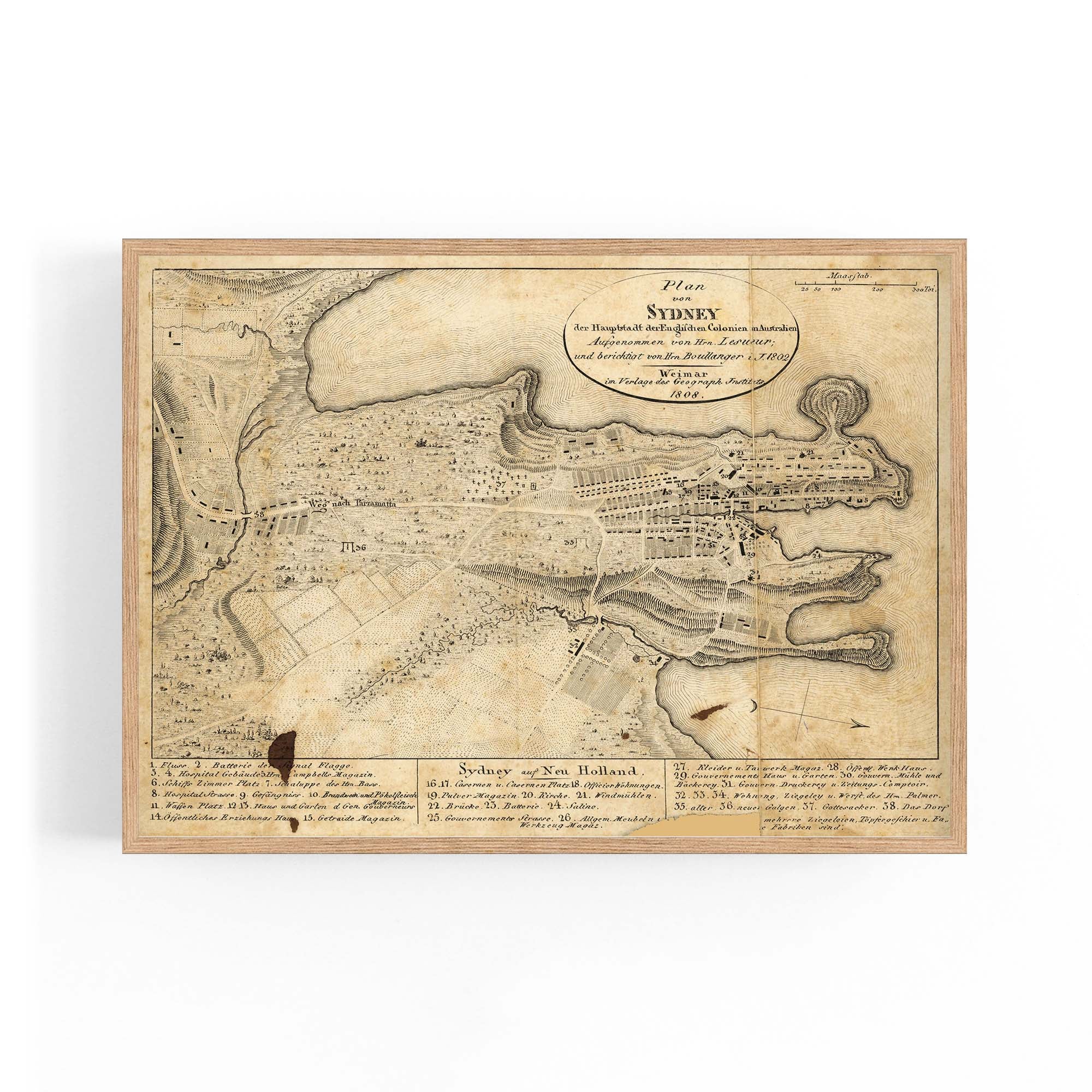 1808 Map of Sydney, New South Wales – Vintage Maps