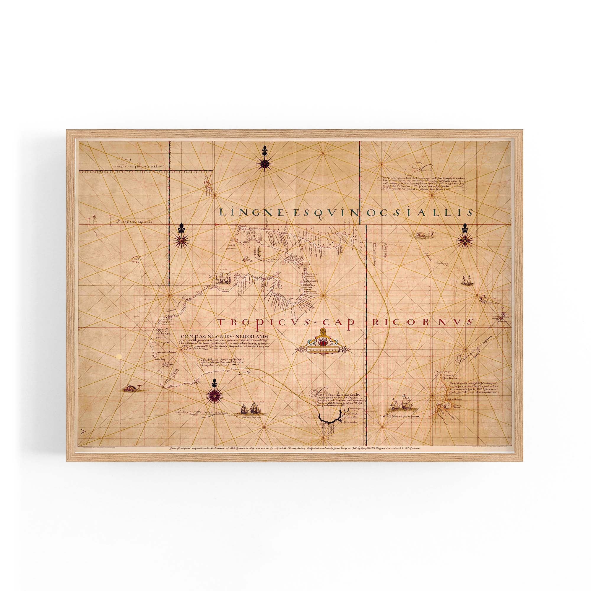 1644 Vintage Map of Australia and New Zealand – Vintage Maps