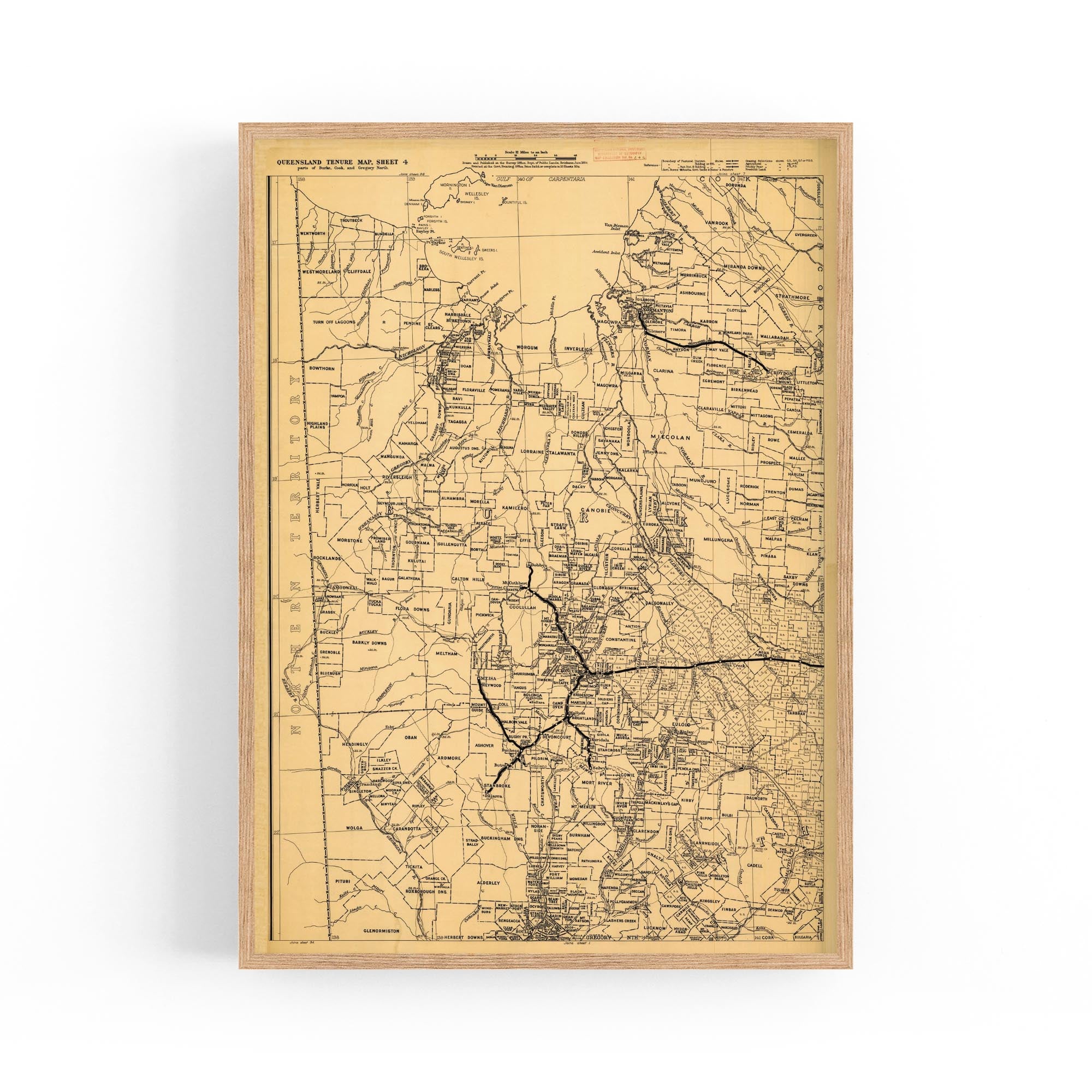 1954 Map of Mount Isa & Surrounds, Queensland – Vintage Maps