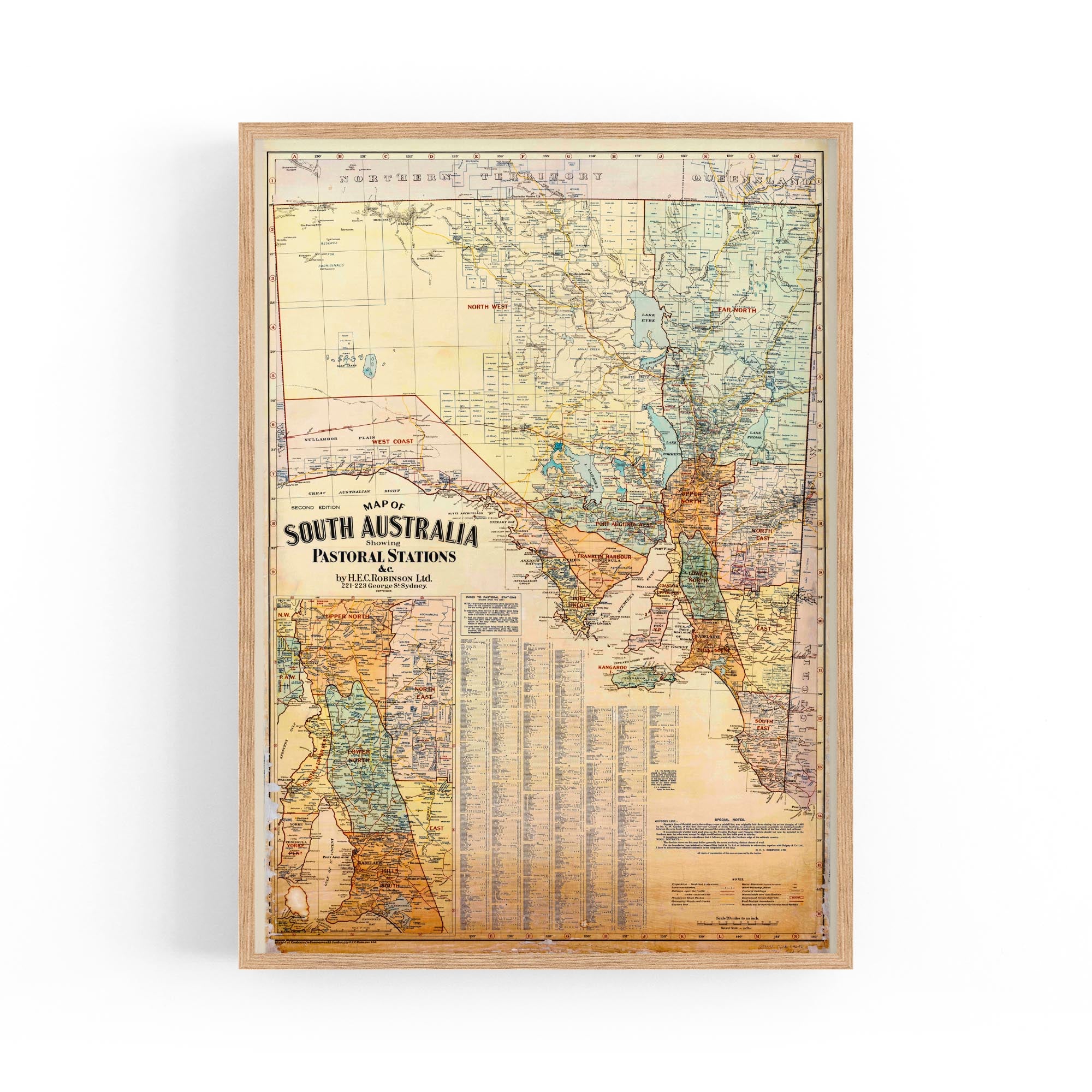 1920's State Map of South Australia – Vintage Maps