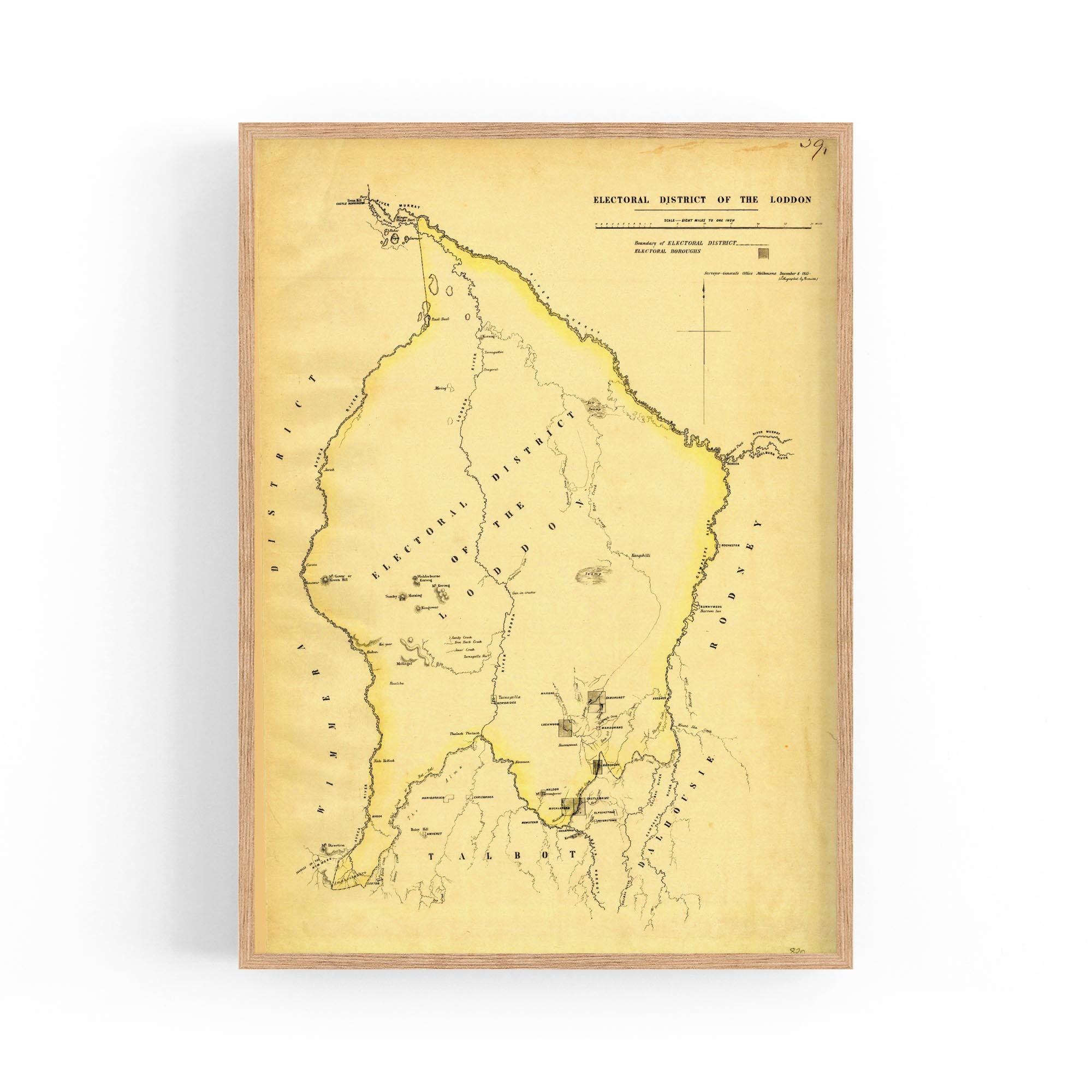 1855 Map of Loddon District, Victoria – Vintage Maps