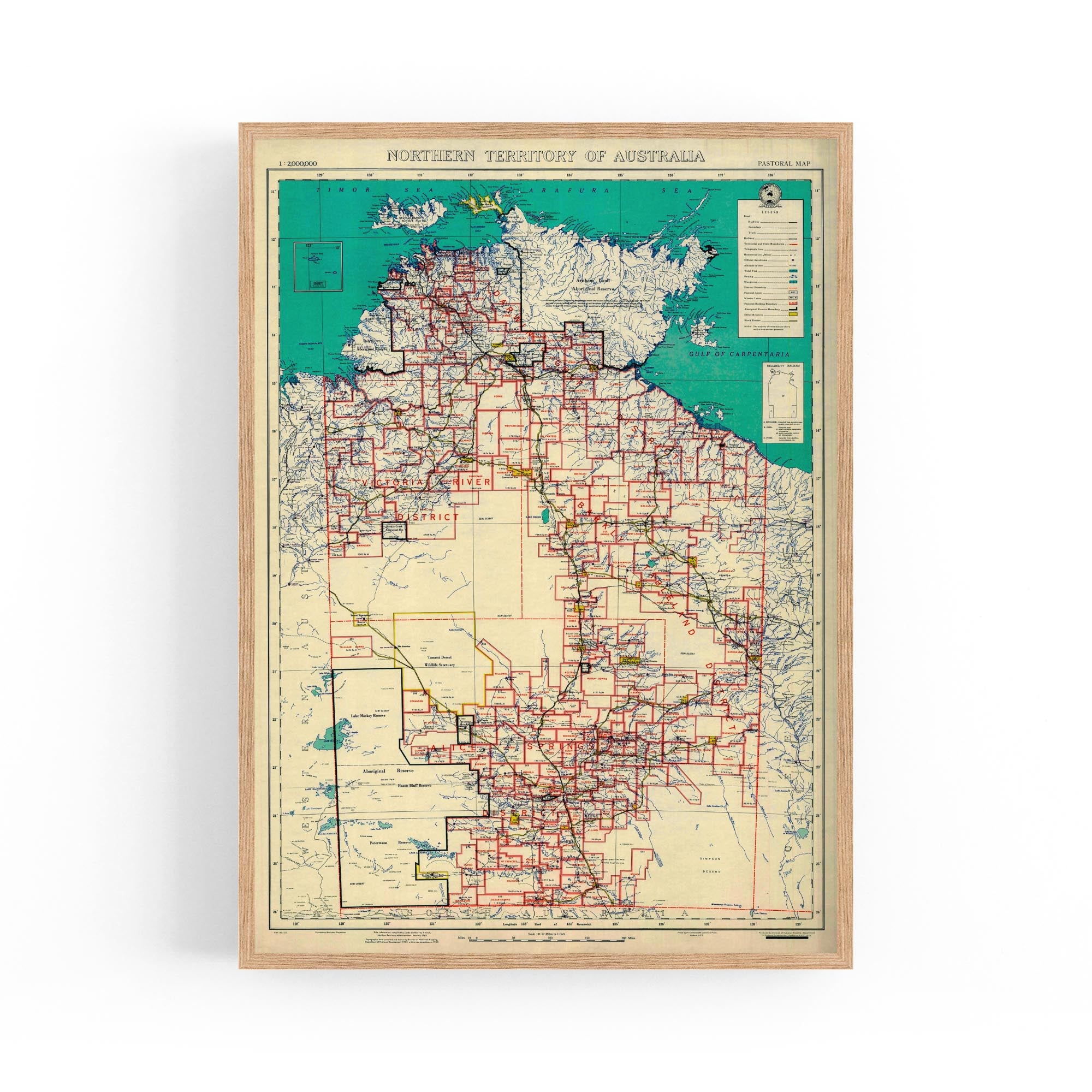 1969 Map of the Northern Territory – Vintage Maps