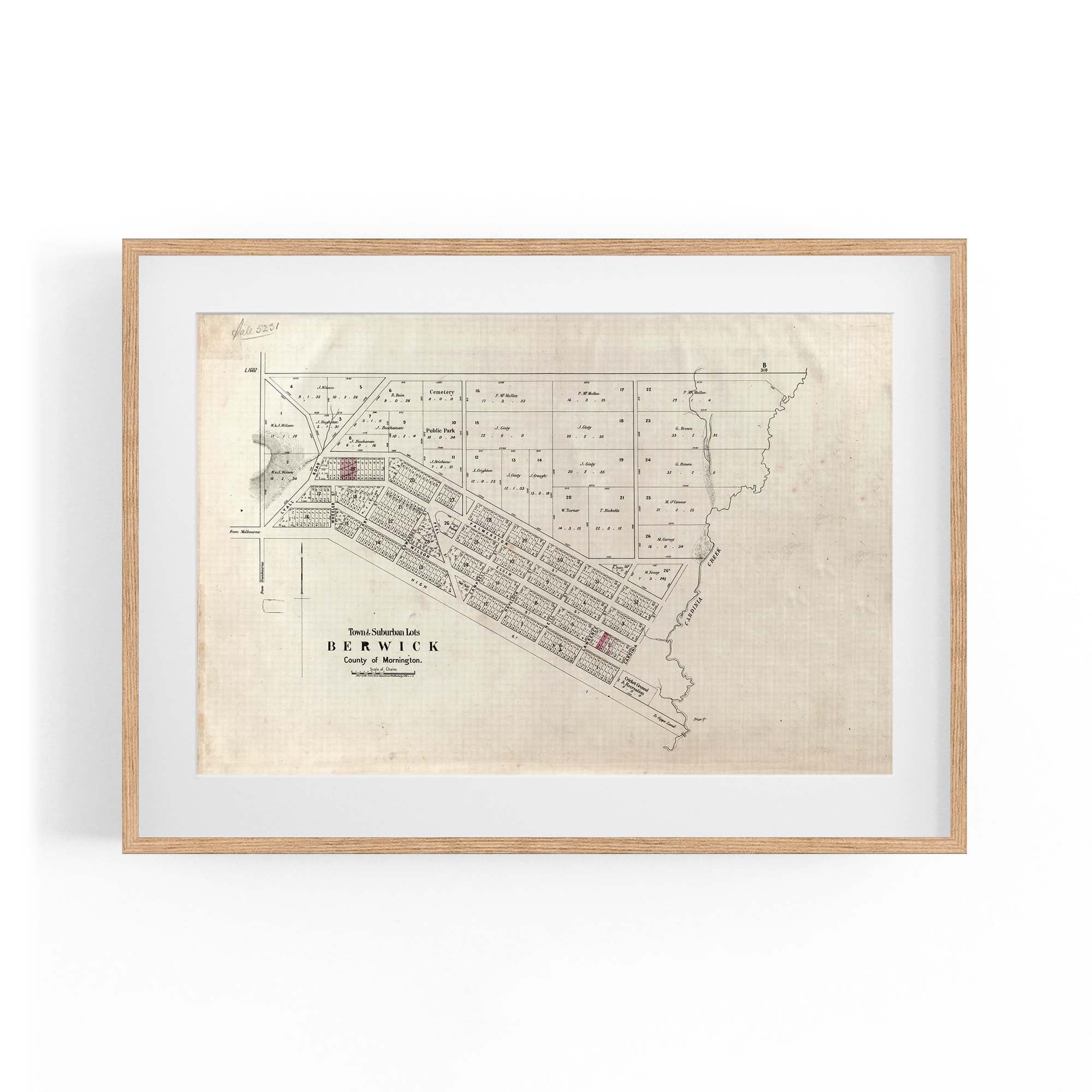 Berwick, Victoria Australia Vintage Map #3 (1878) – Vintage Maps