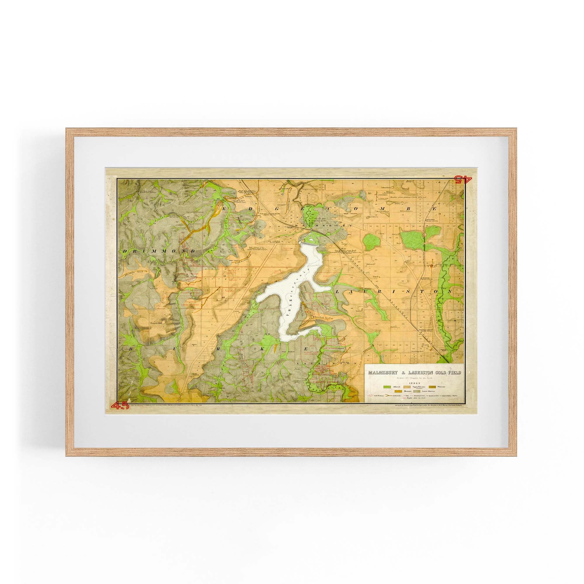 1894 Vintage Map of Malmsbury, Victoria Australia – Vintage Maps