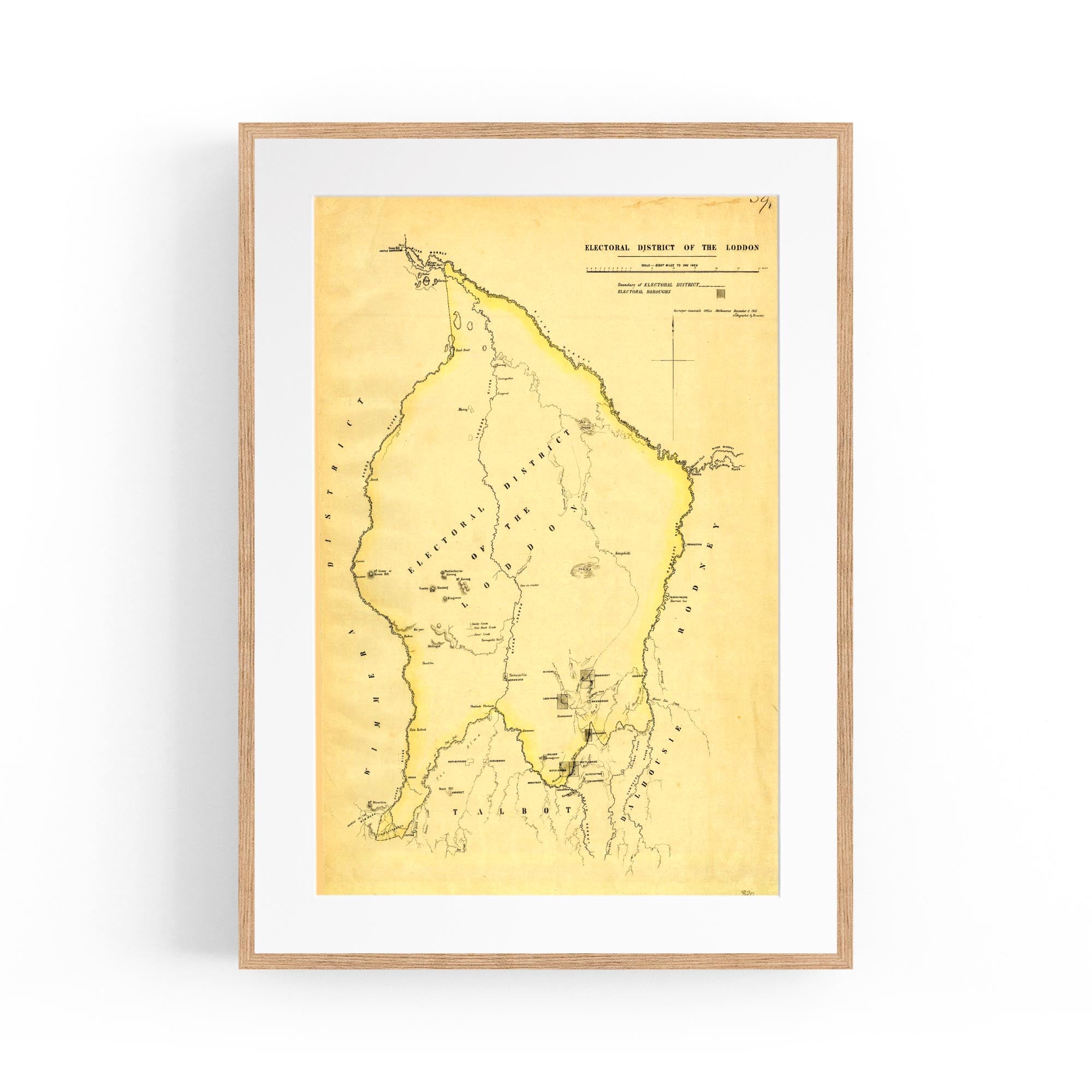 1855 Map of Loddon District, Victoria – Vintage Maps