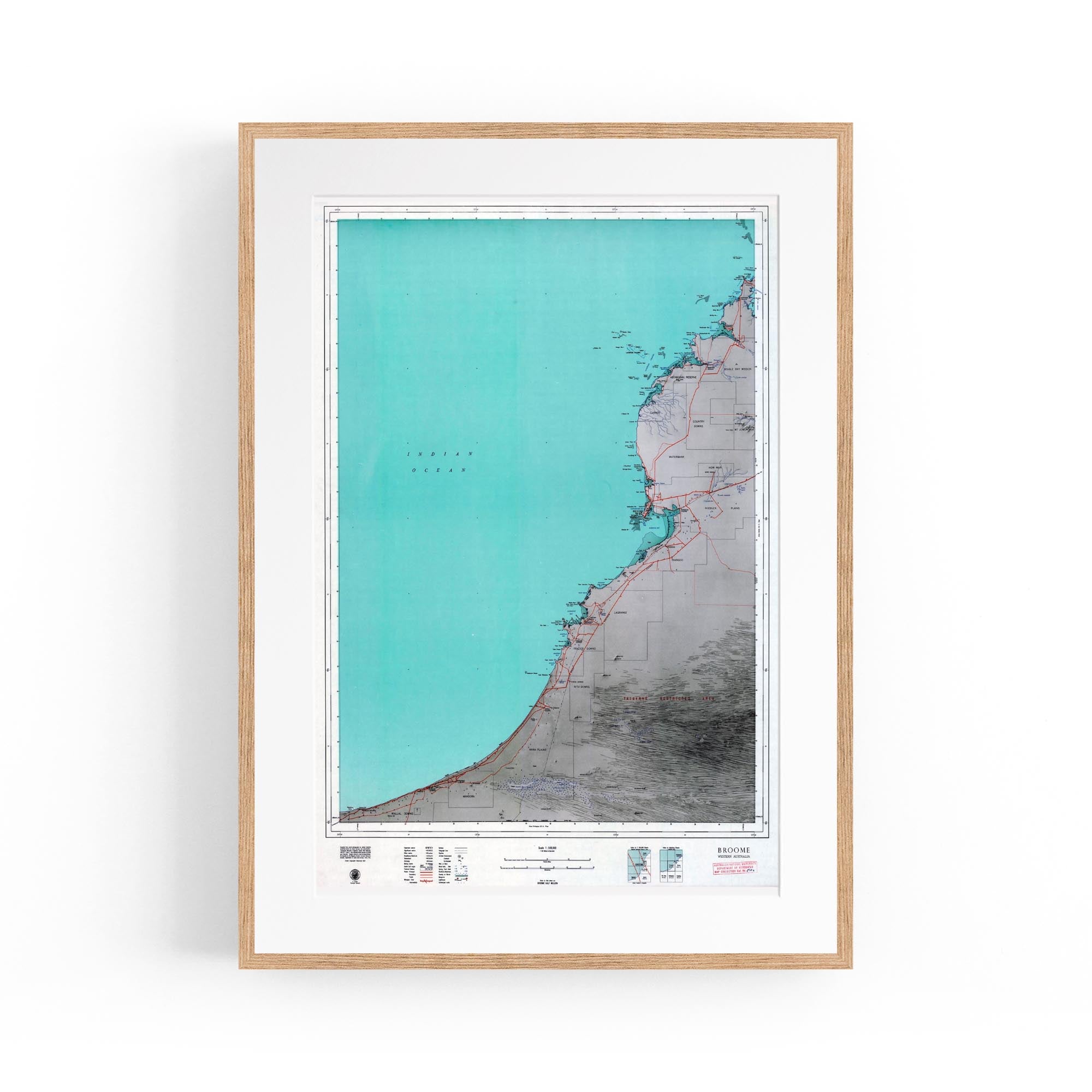 1967 Map of Broome & Surrounds, Western Australia – Vintage Maps