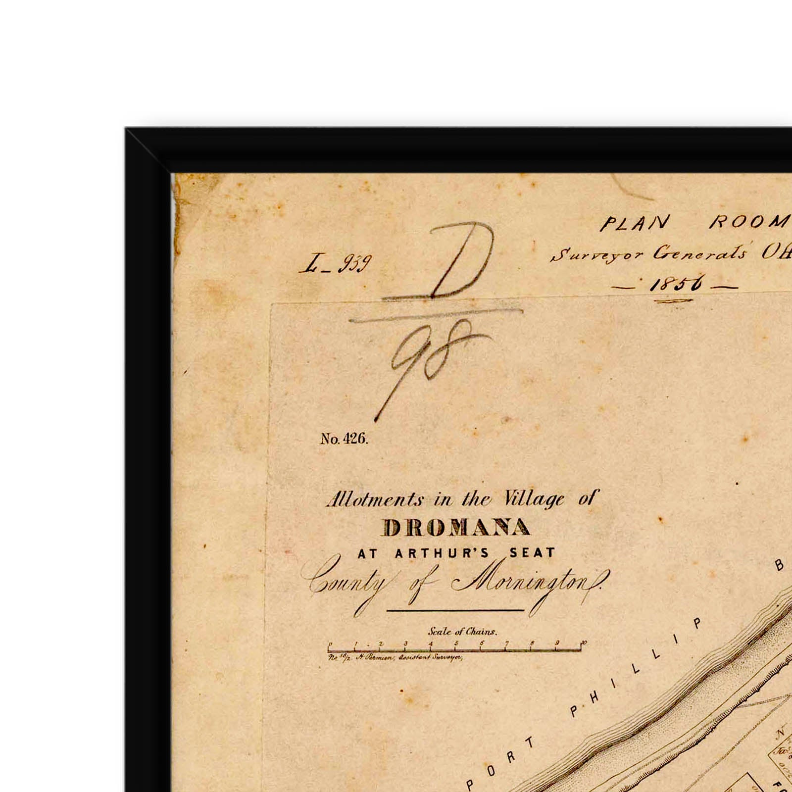 Dromana, Victoria Australia Vintage Map #9 (1856) – Vintage Maps