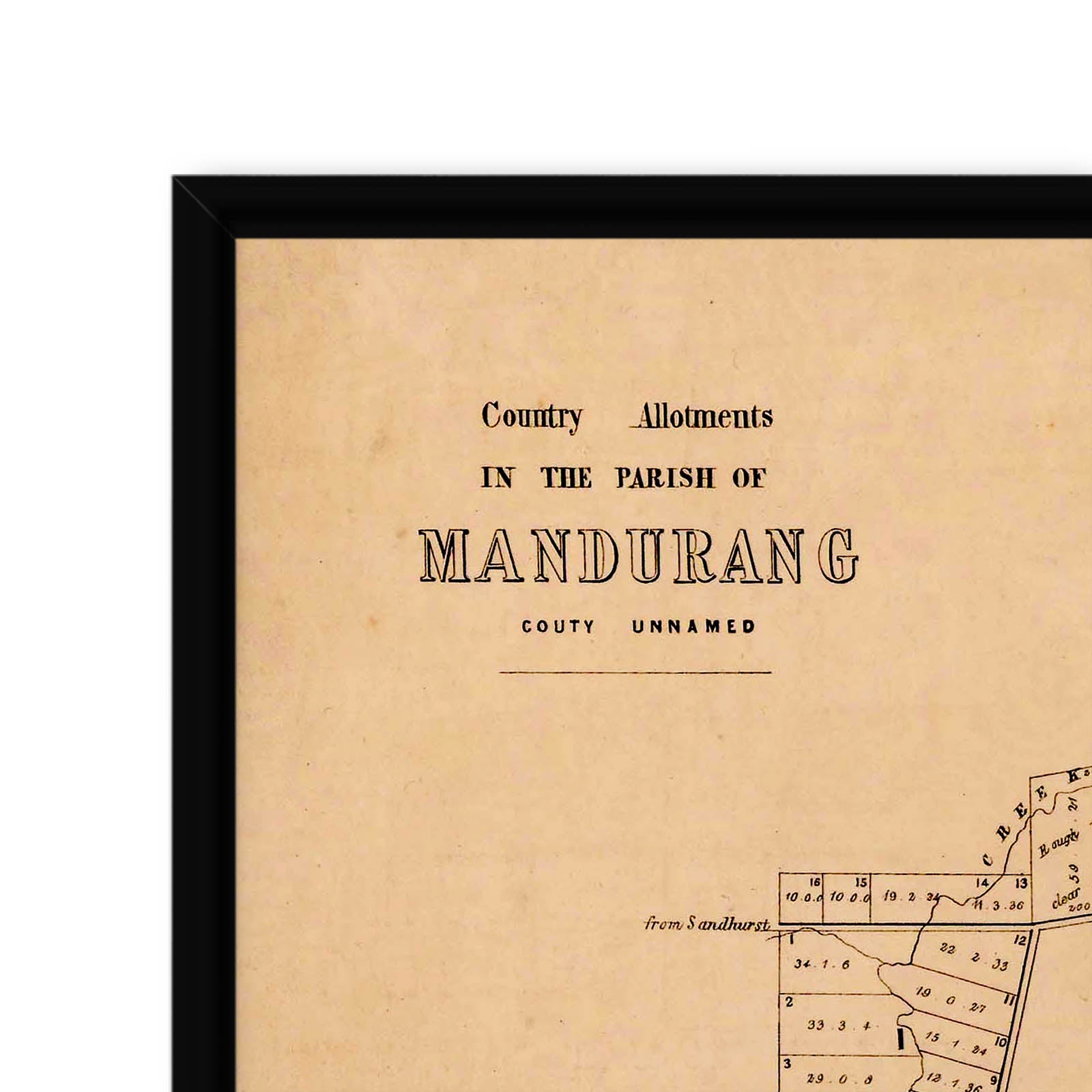 Mandurang, Victoria Australia Vintage Map #1 (1859) – Vintage Maps