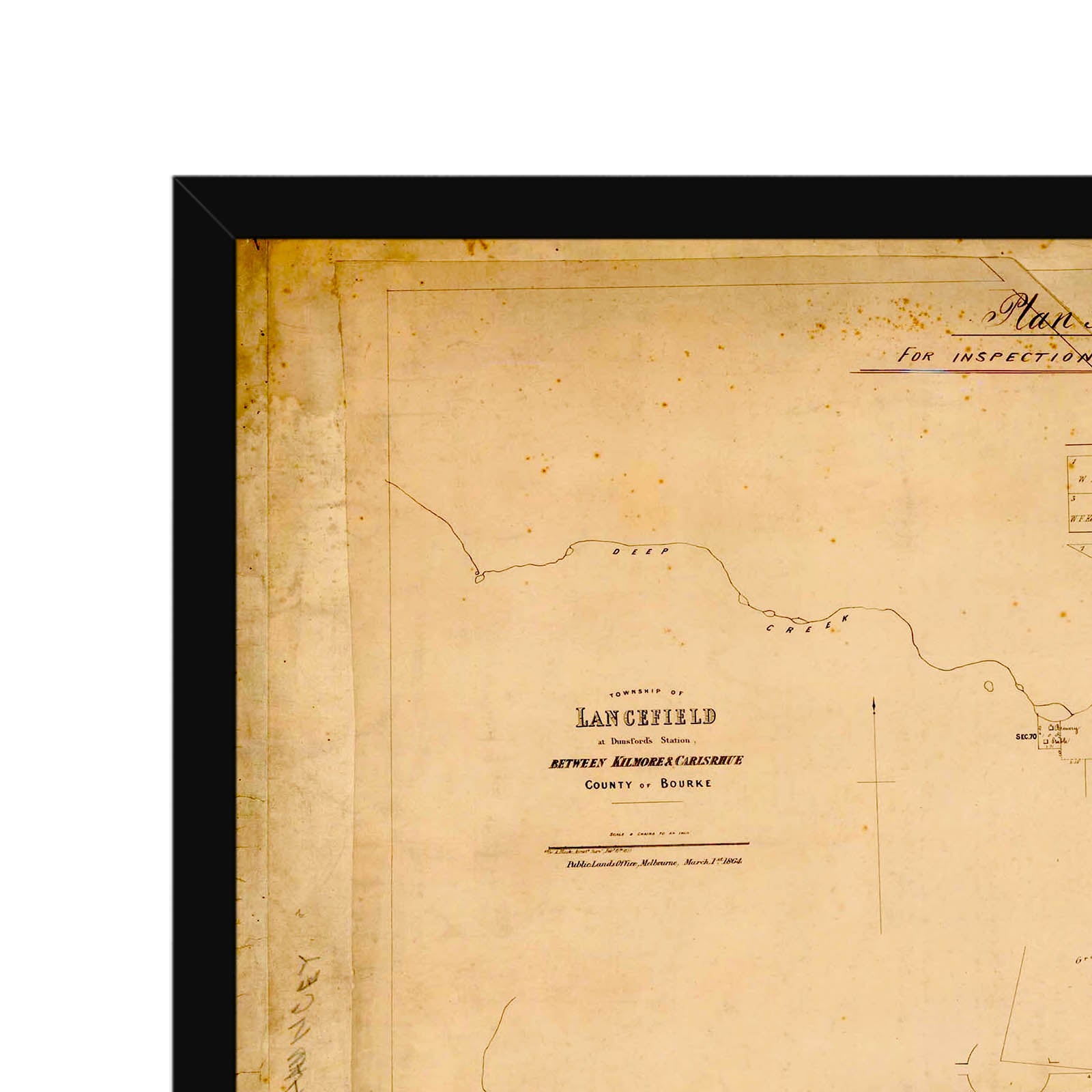 Lancefield, Victoria Australia Vintage Map #9 (1854) – Vintage Maps
