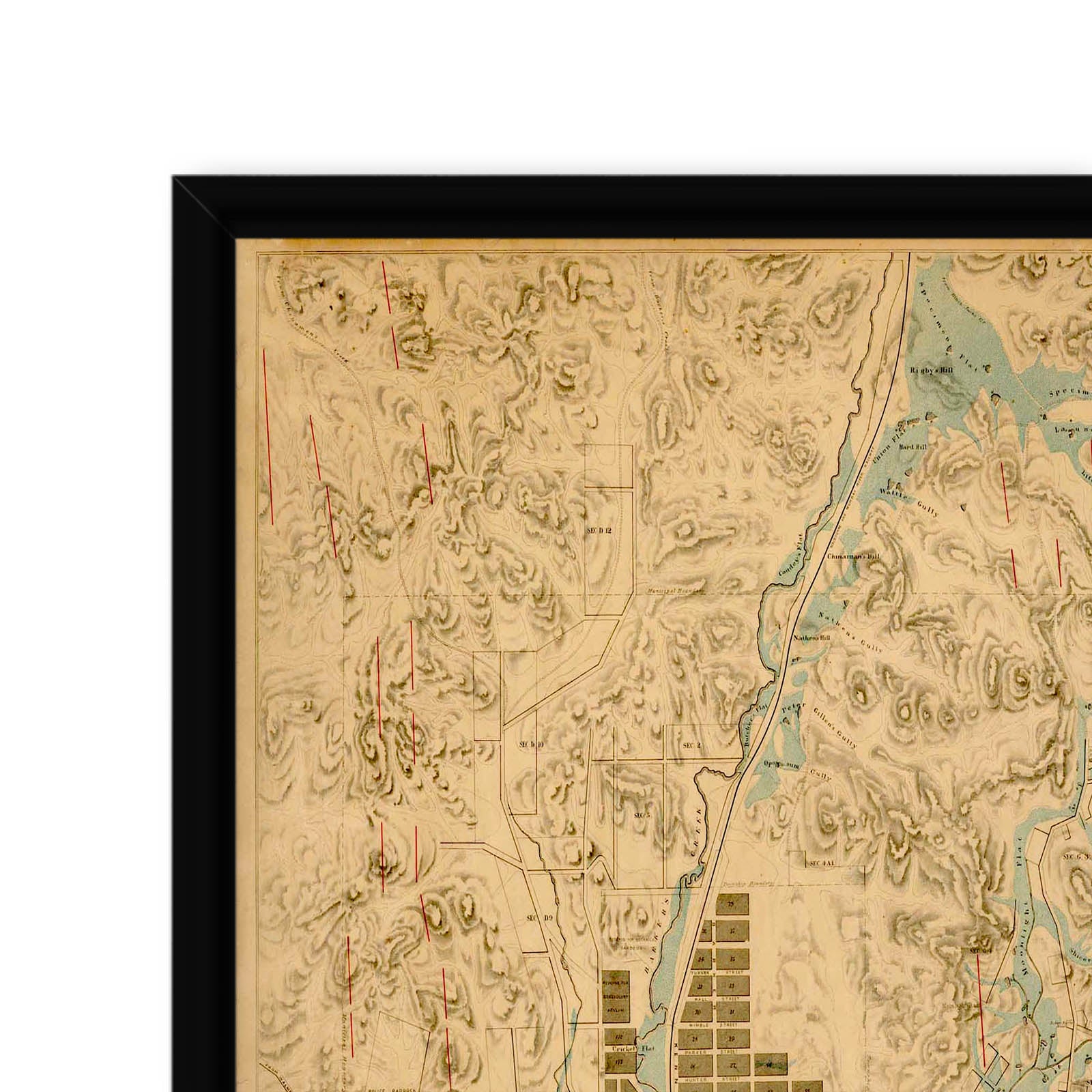 Castlemaine, Victoria Australia Vintage Map #9 (1861) – Vintage Maps
