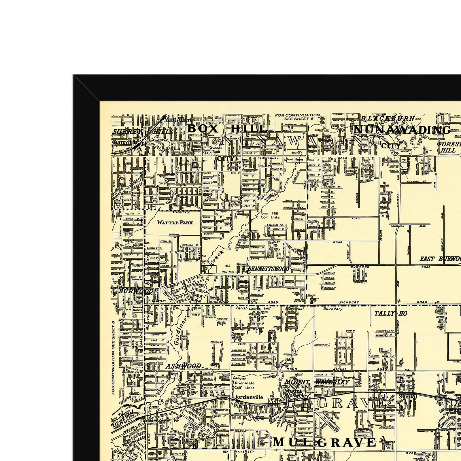 Mulgrave, Victoria Australia Vintage Map #7 (1957) – Vintage Maps