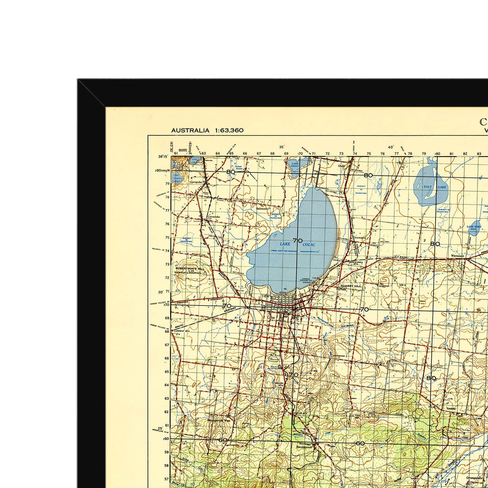 Colac, Victoria Australia Vintage Map #5 (1949) – Vintage Maps