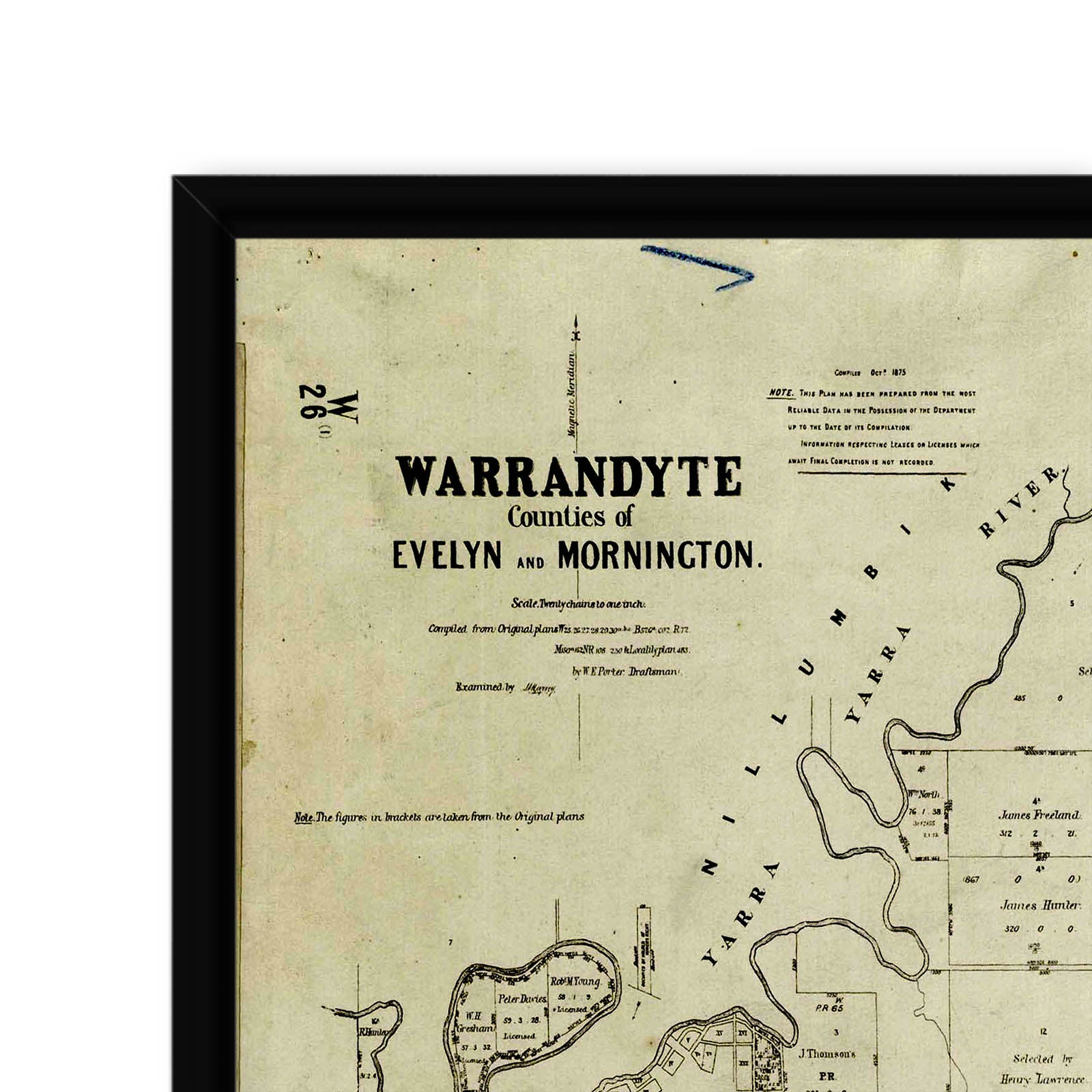 Warrandyte, Victoria Australia Vintage Map #3 (1876) – Vintage Maps
