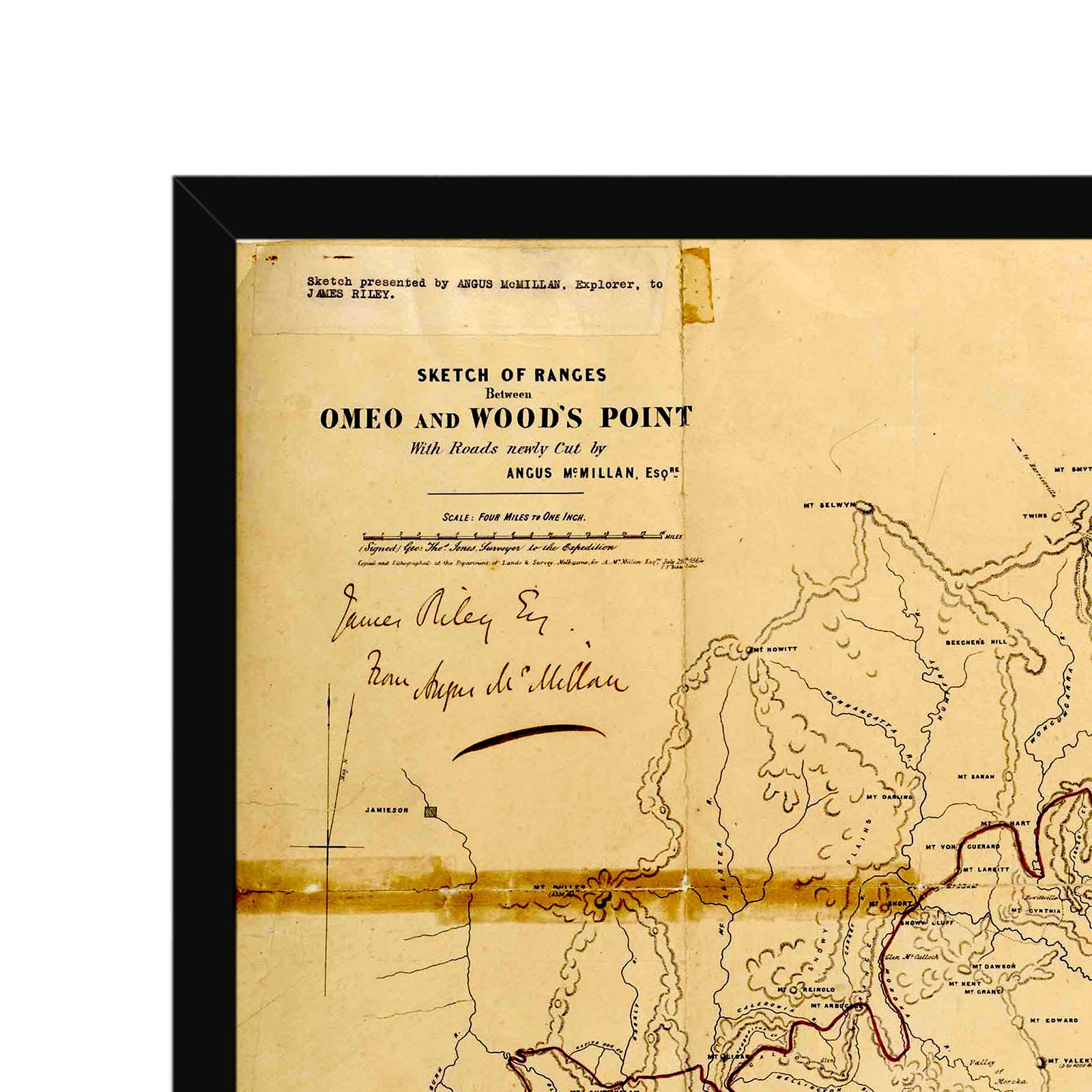 Omeo, Victoria Australia Vintage Map #4 (1864) – Vintage Maps