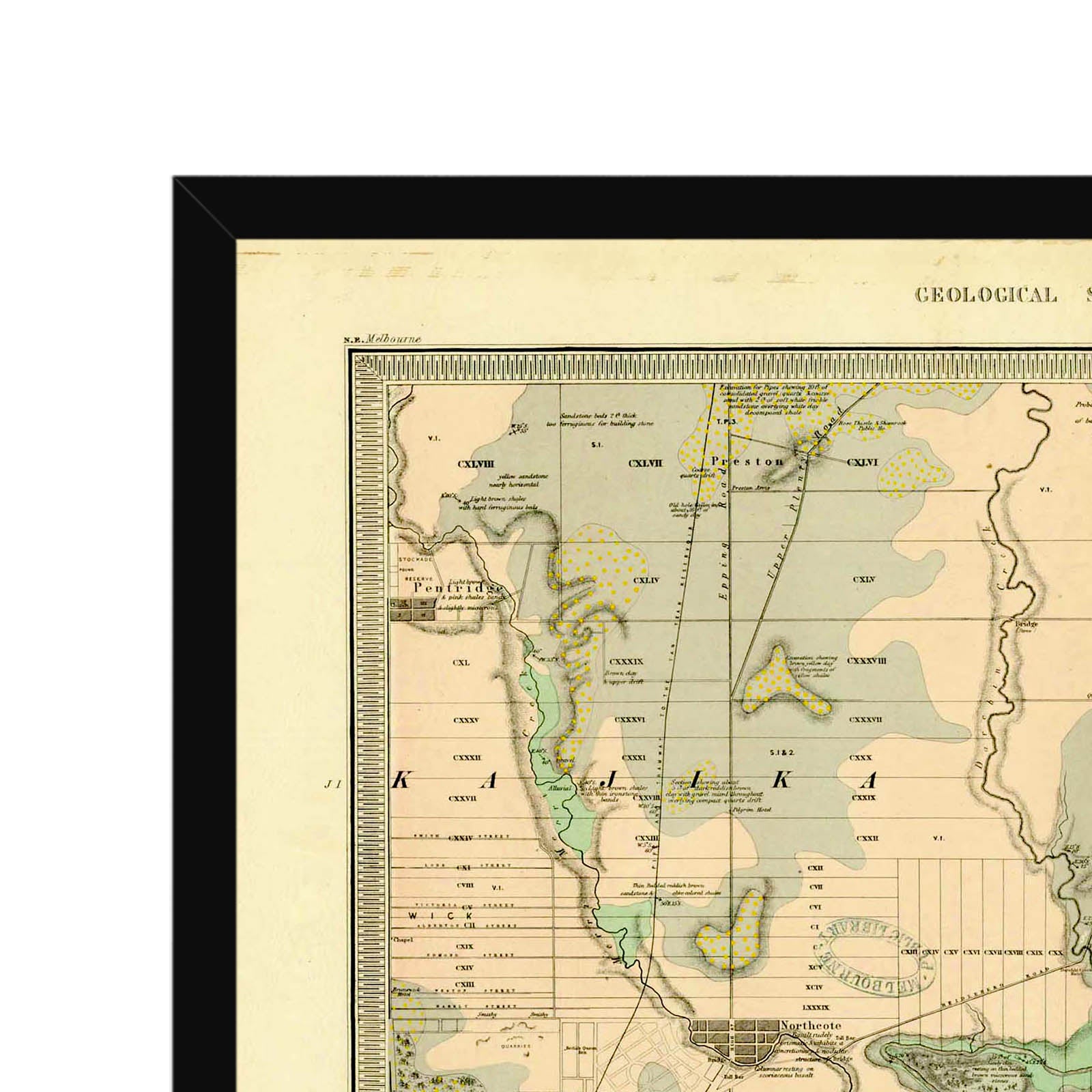 Collingwood, Victoria Australia Vintage Map #5 (1860) – Vintage Maps