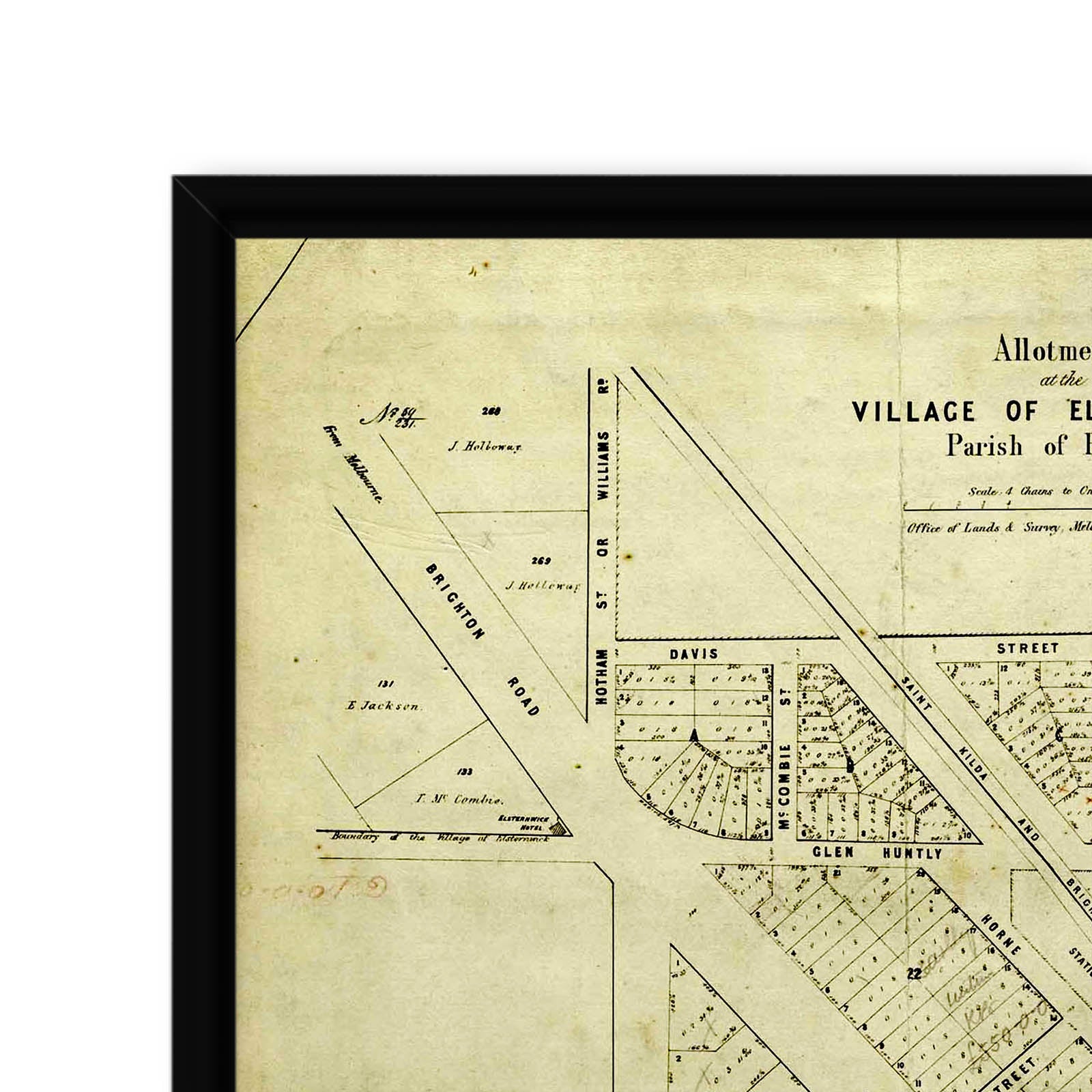 Hughesdale, Victoria Australia Vintage Map #1 (1860) – Vintage Maps