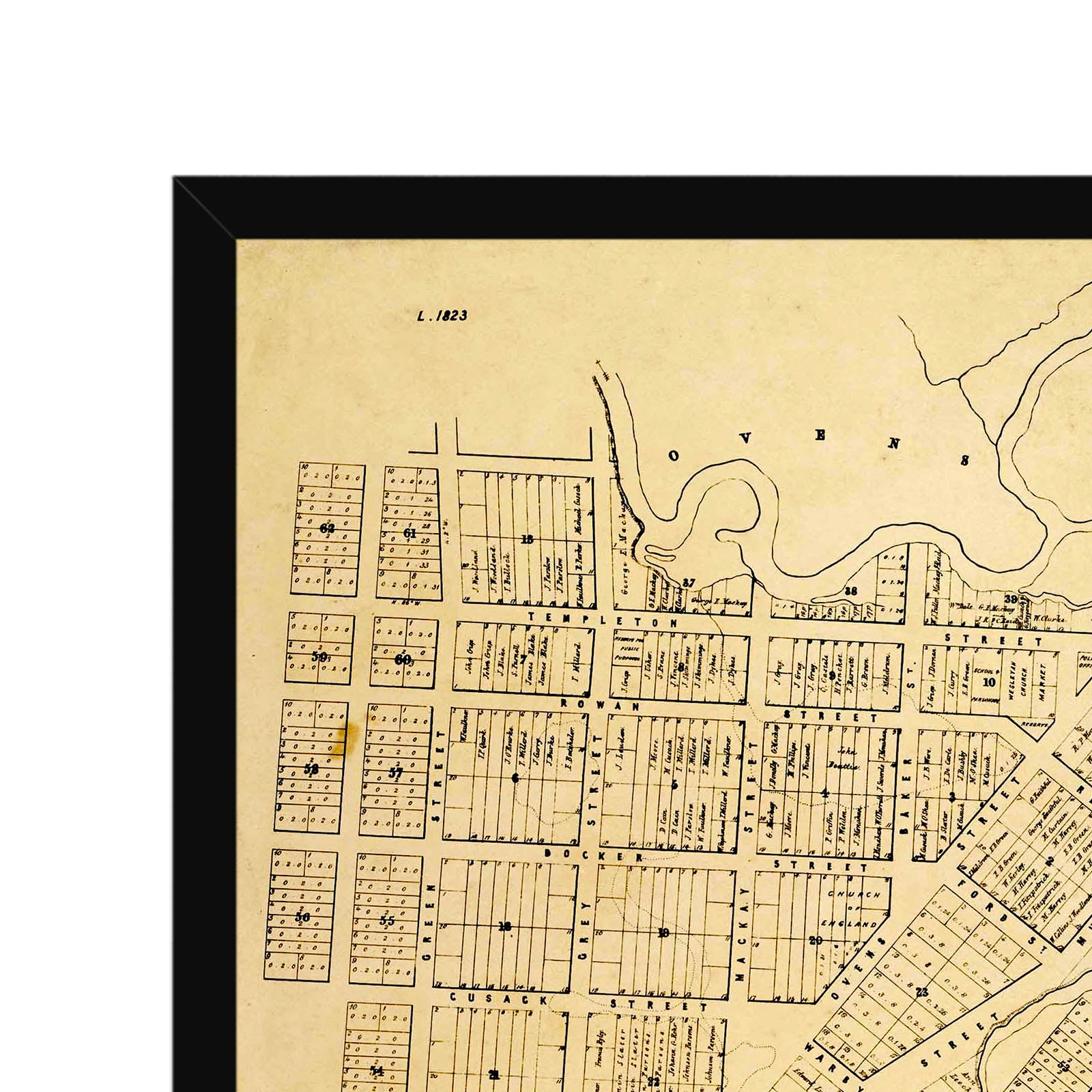 Wangaratta, Victoria Australia Vintage Map #2 (1863) – Vintage Maps