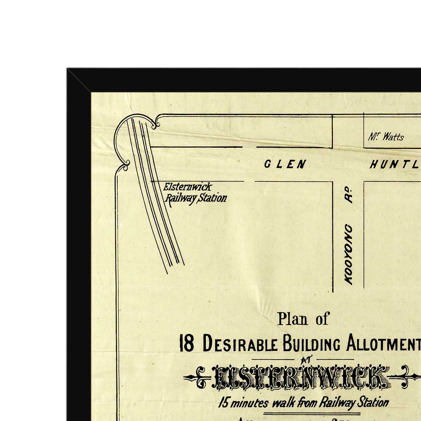 Elsternwick, Victoria Australia Vintage Map #34 (1860) – Vintage Maps