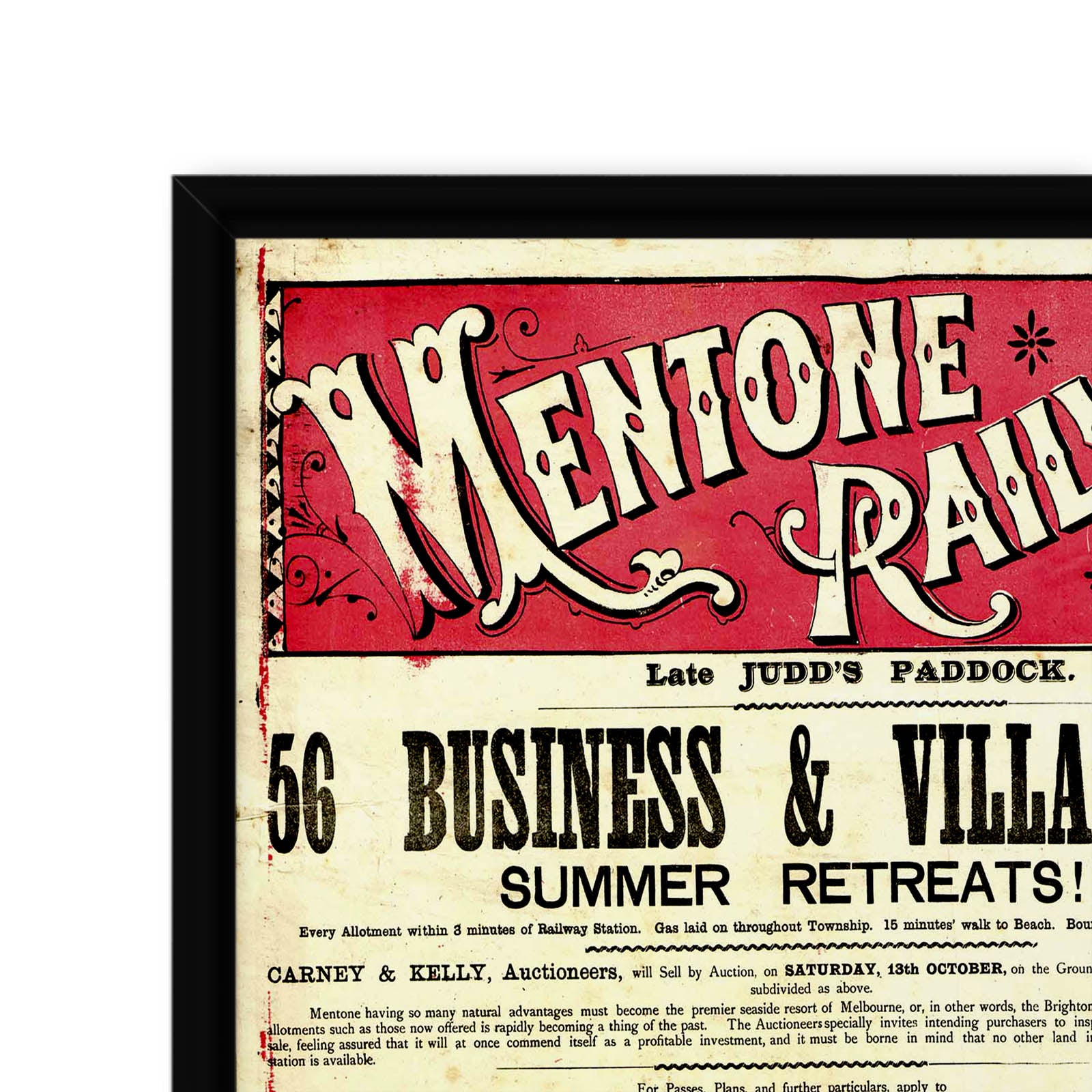 Mentone, Victoria Australia Vintage Map #1 (18--?) – Vintage Maps