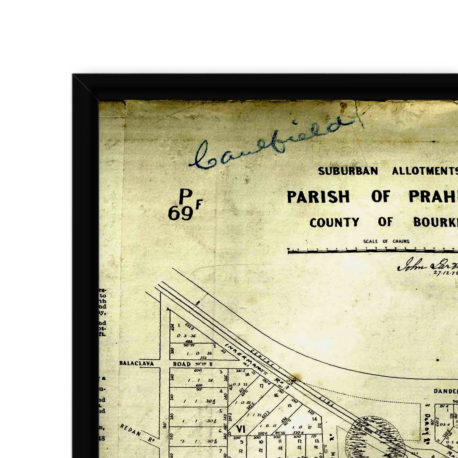 Caulfield, Victoria Australia Vintage Map #51 (1879) – Vintage Maps