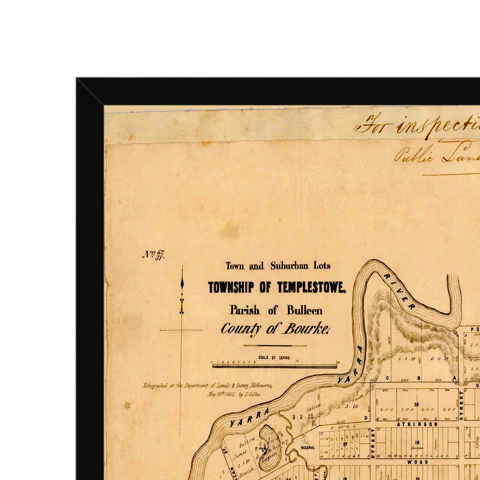 Templestowe, Victoria Australia Vintage Map #2 (1862) – Vintage Maps