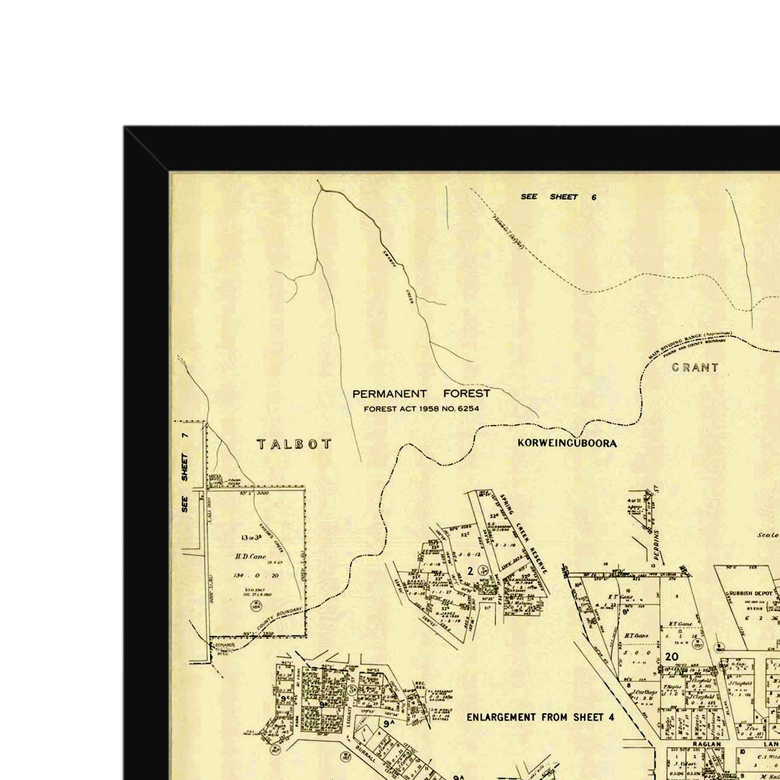 Daylesford, Victoria Australia Vintage Map #8b (1960) – Vintage Maps