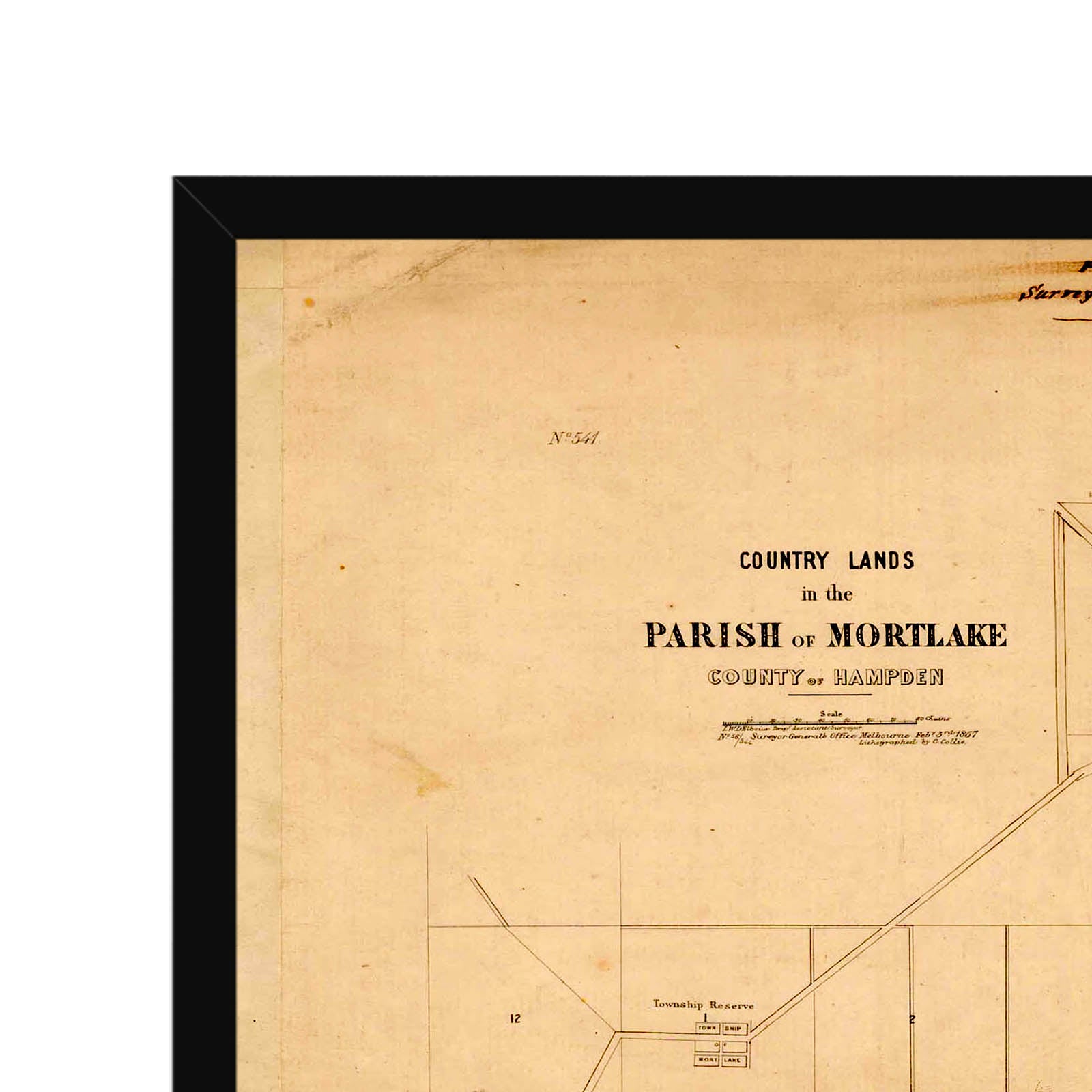 Mortlake, Victoria Australia Vintage Map #7 (1857) – Vintage Maps