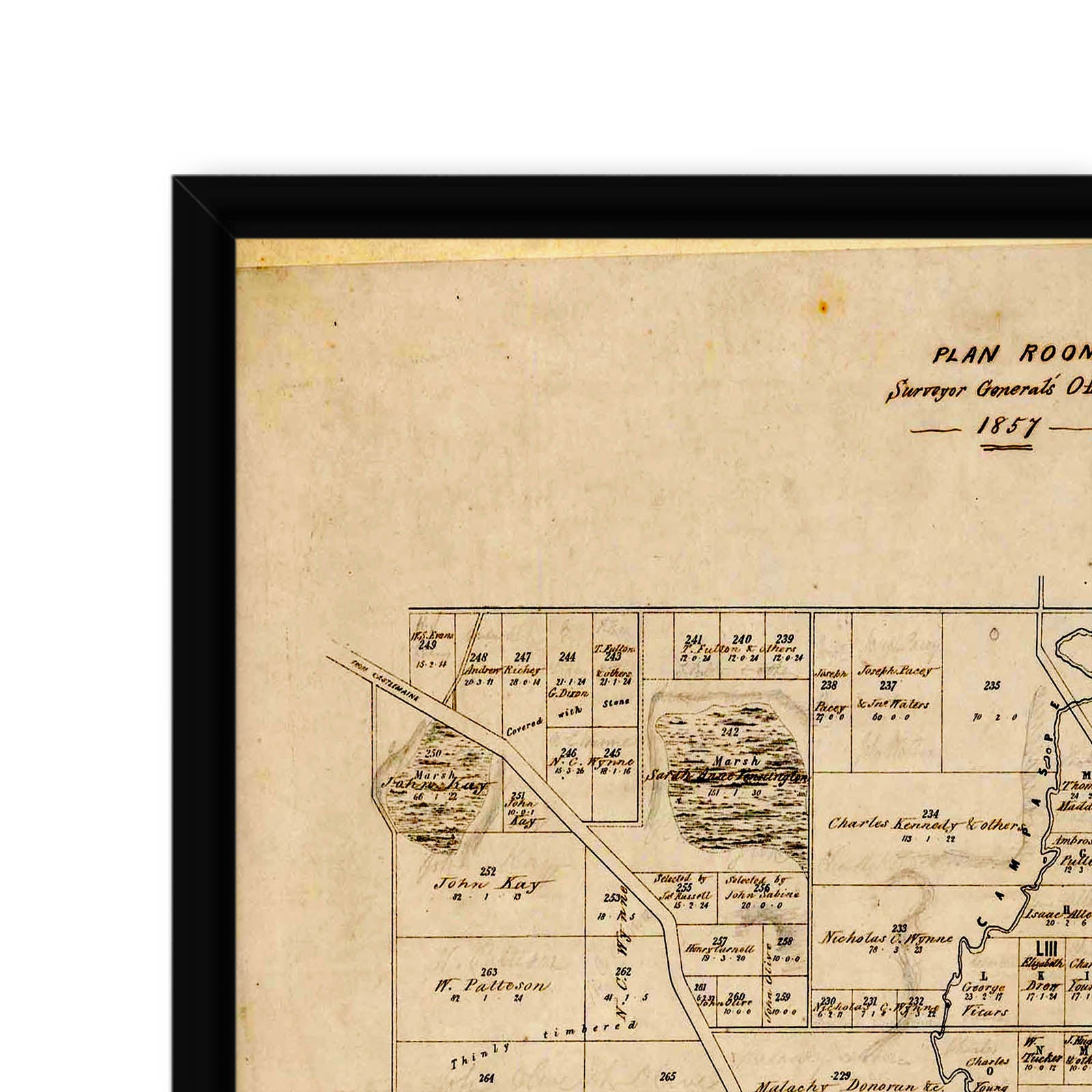 Kyneton, Victoria Australia Vintage Map #9 (1854) – Vintage Maps