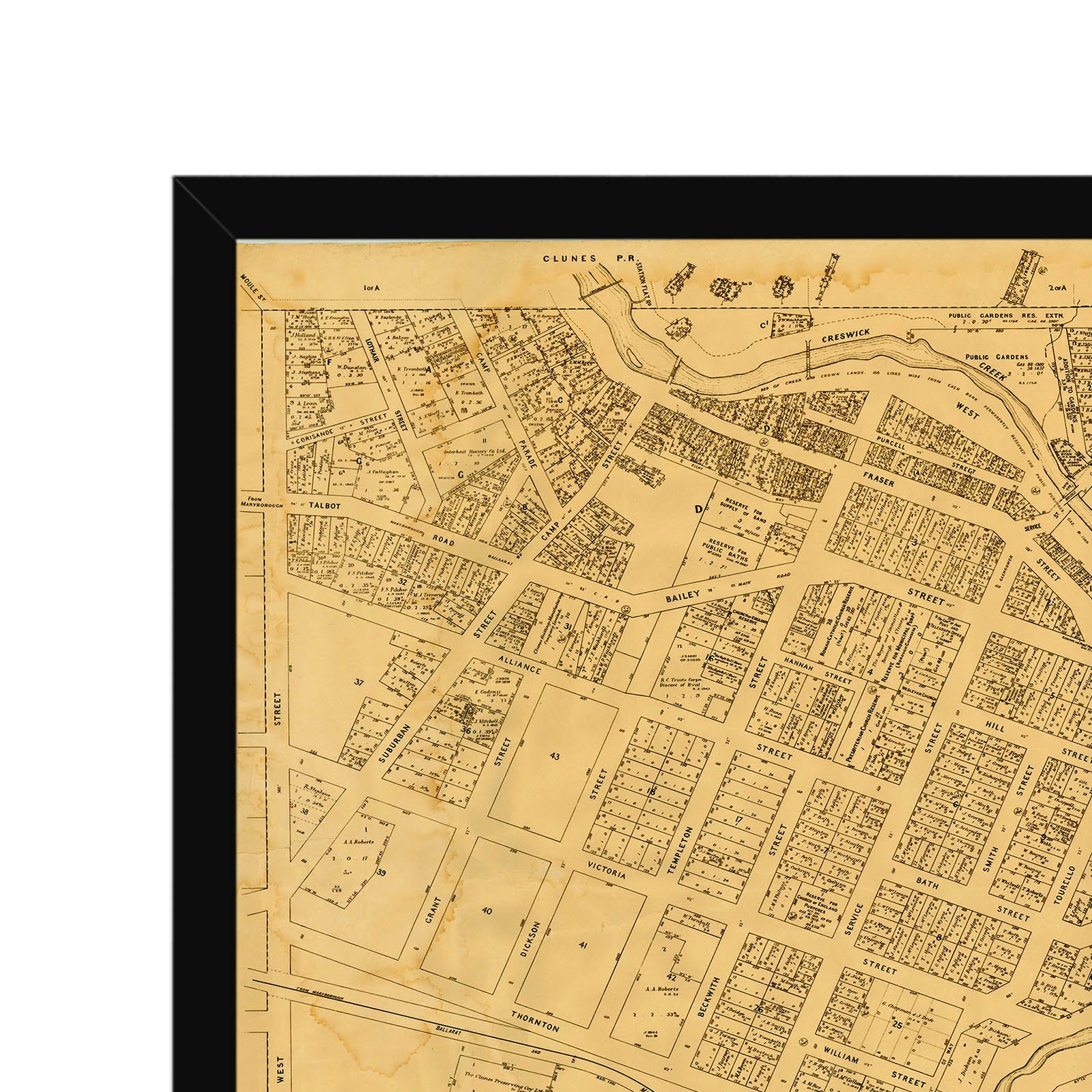 Clunes, Victoria Australia Vintage Map #6 (1950) – Vintage Maps