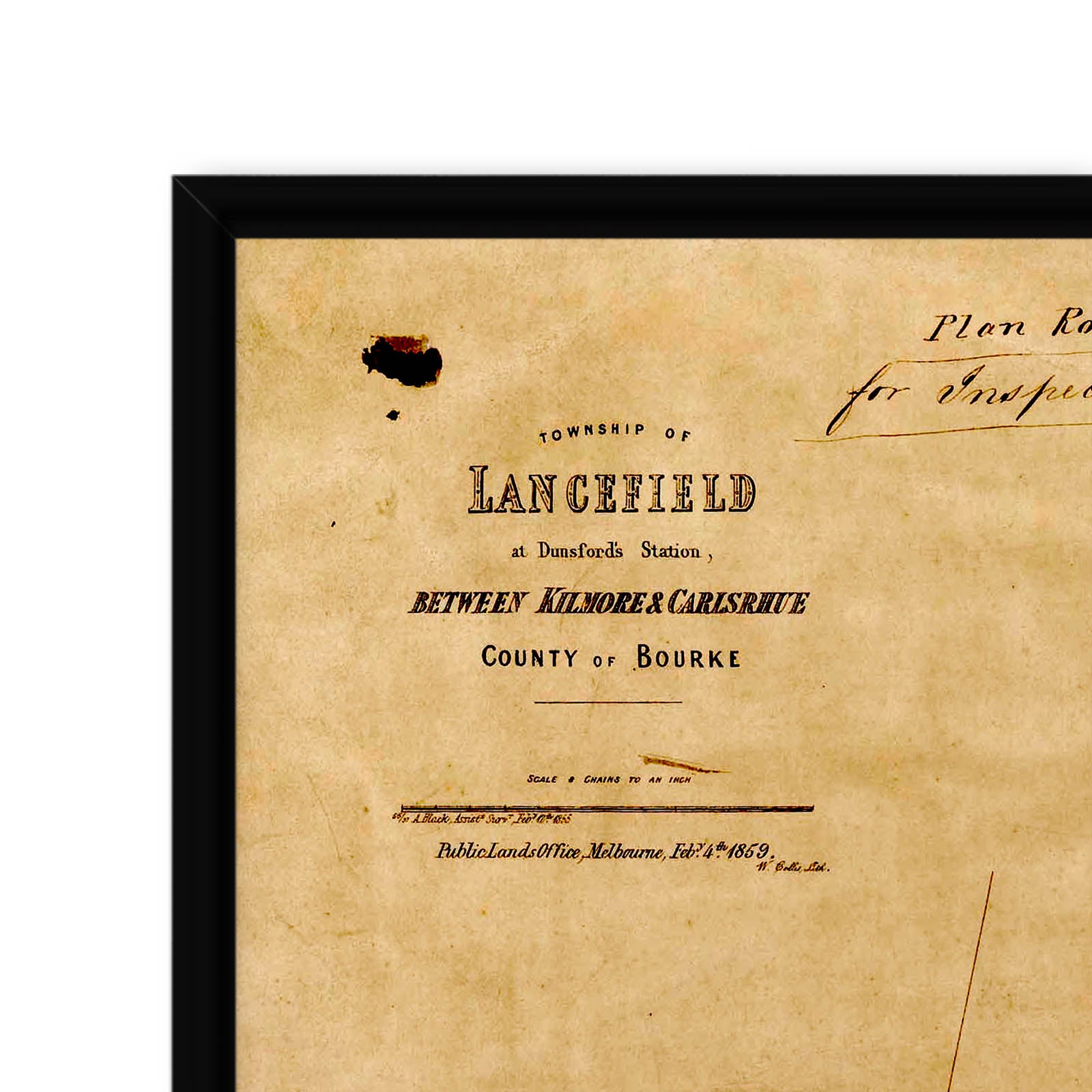 Lancefield, Victoria Australia Vintage Map #1 (1859) – Vintage Maps
