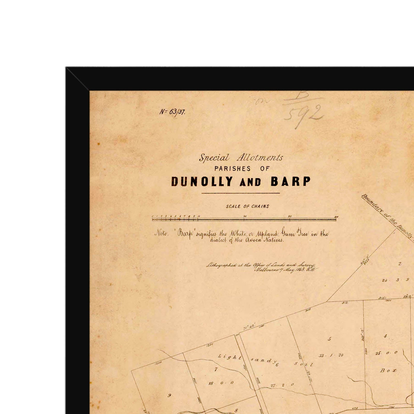 Dunolly, Victoria Australia Vintage Map #7 (1863) – Vintage Maps