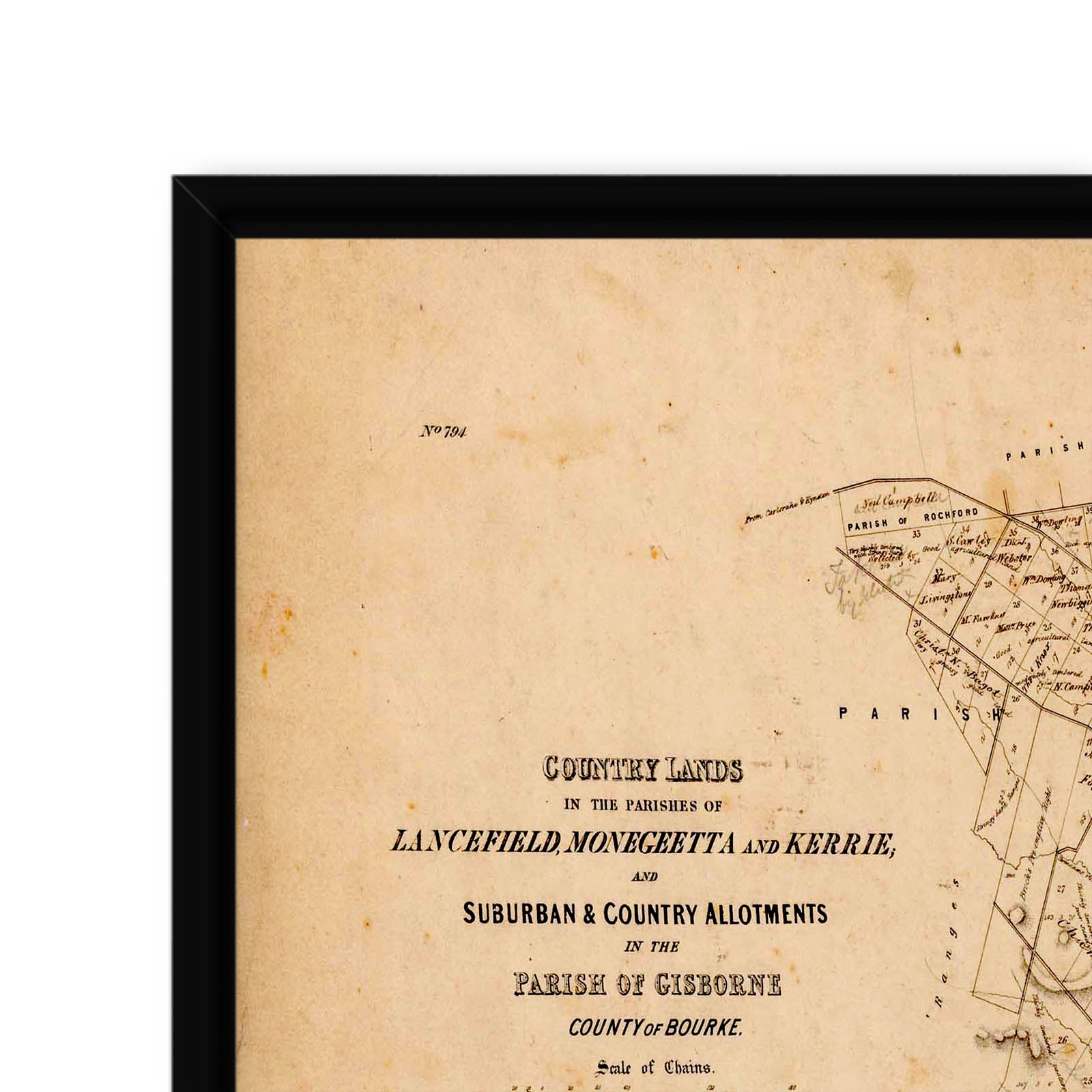 Lancefield, Victoria Australia Vintage Map #5 (1857) – Vintage Maps