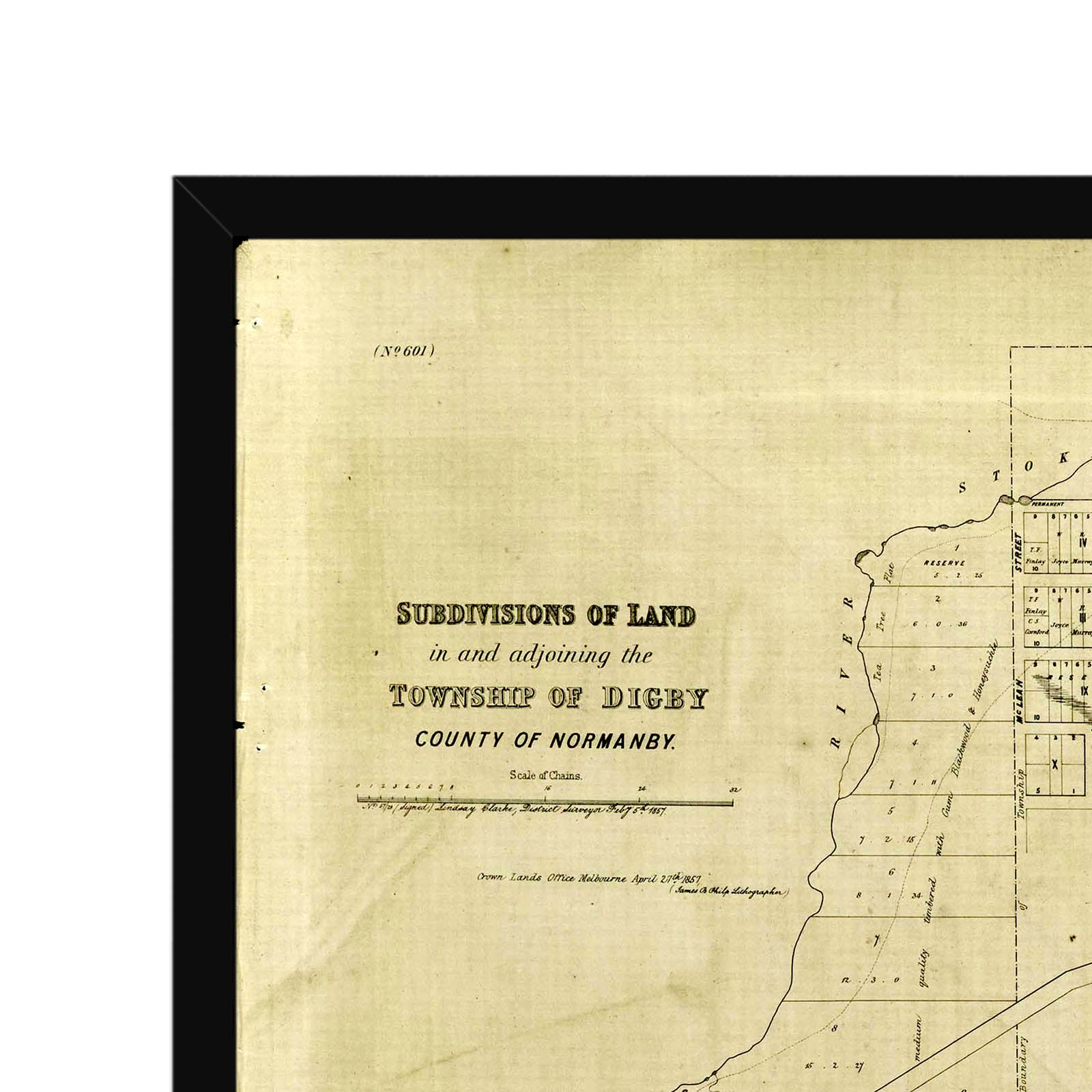 Digby, Victoria Australia Vintage Map #3 (1857) – Vintage Maps