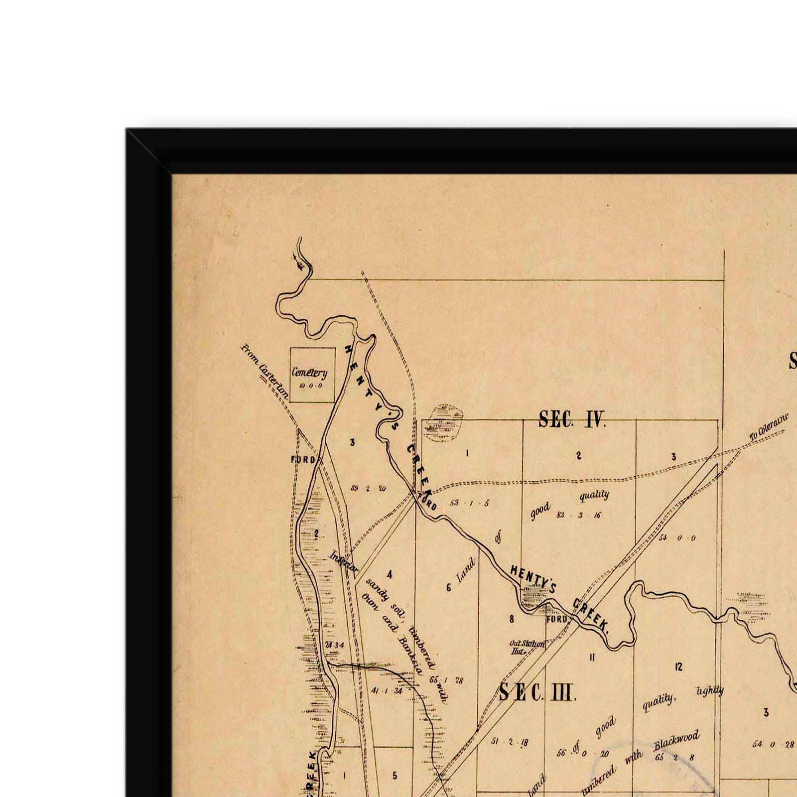Merino, Victoria Australia Vintage Map #4 (1855) – Vintage Maps