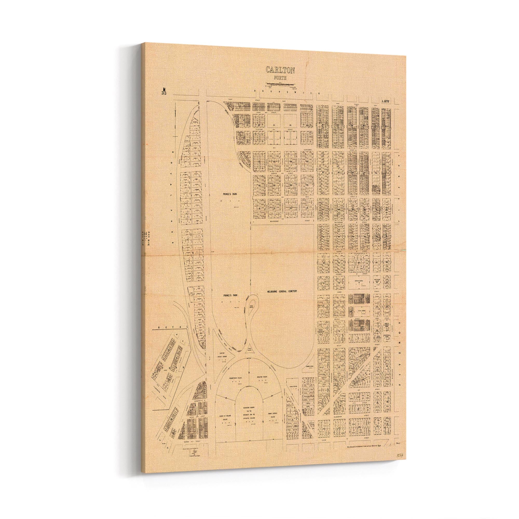 1881 Vintage Map of Carlton, Victoria Australia – Vintage Maps