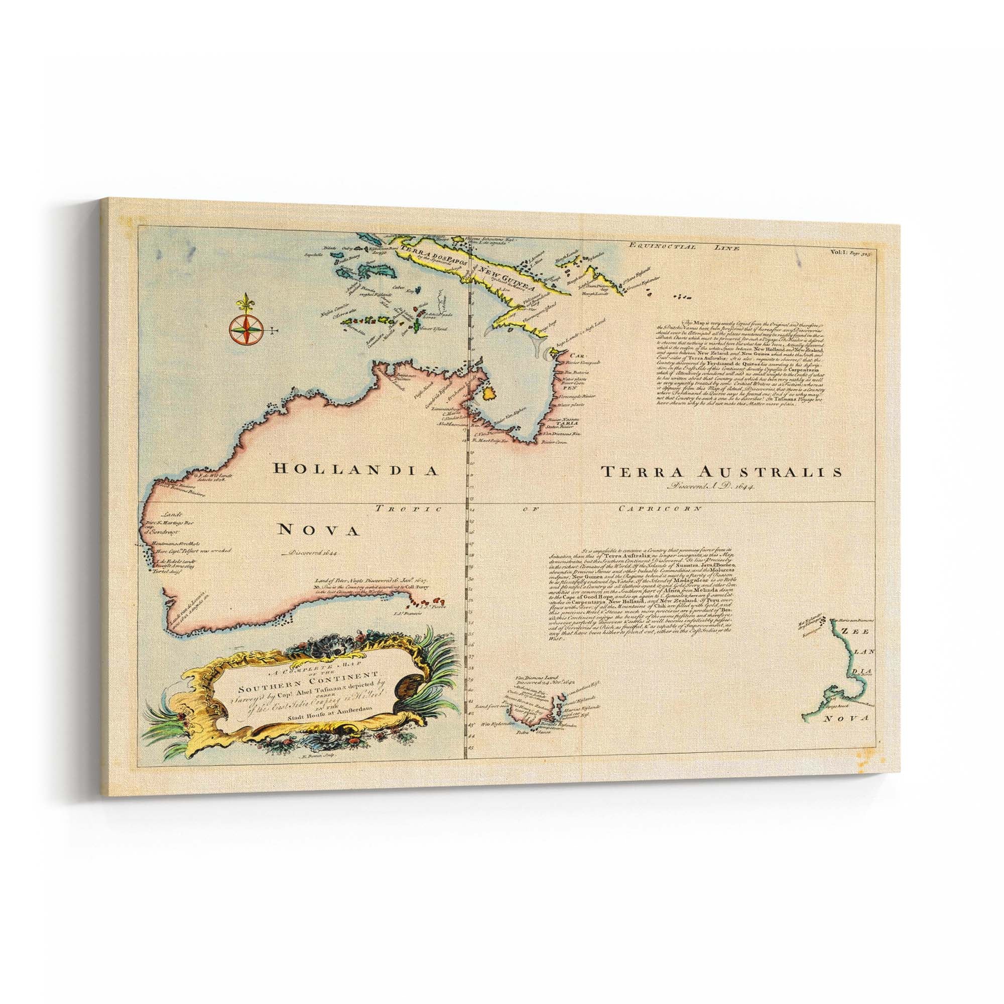 1767 Vintage Map of the Southern Continent (Australia) – Vintage Maps