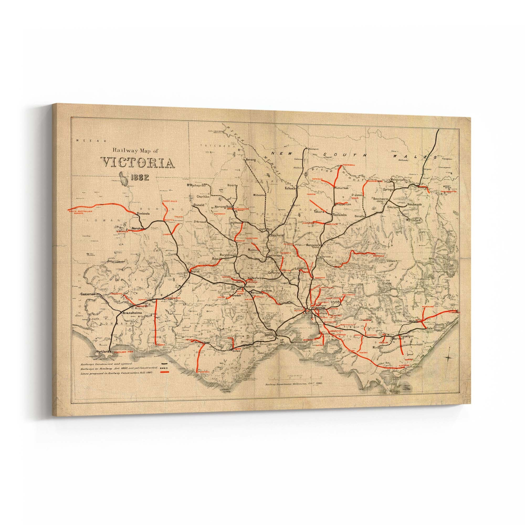 1882 Vintage Map of Victoria, Australia – Vintage Maps
