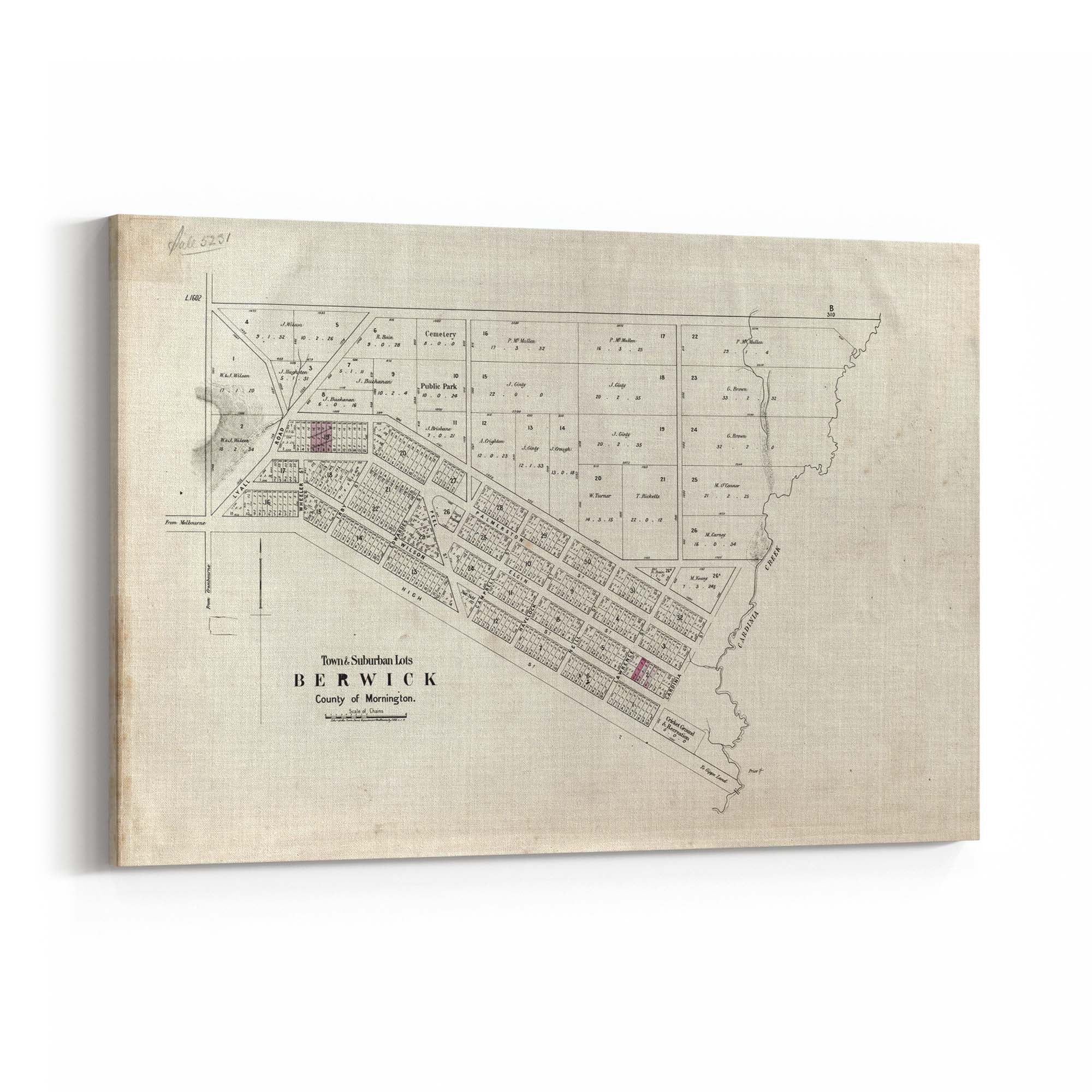 Berwick, Victoria Australia Vintage Map #3 (1878) – Vintage Maps