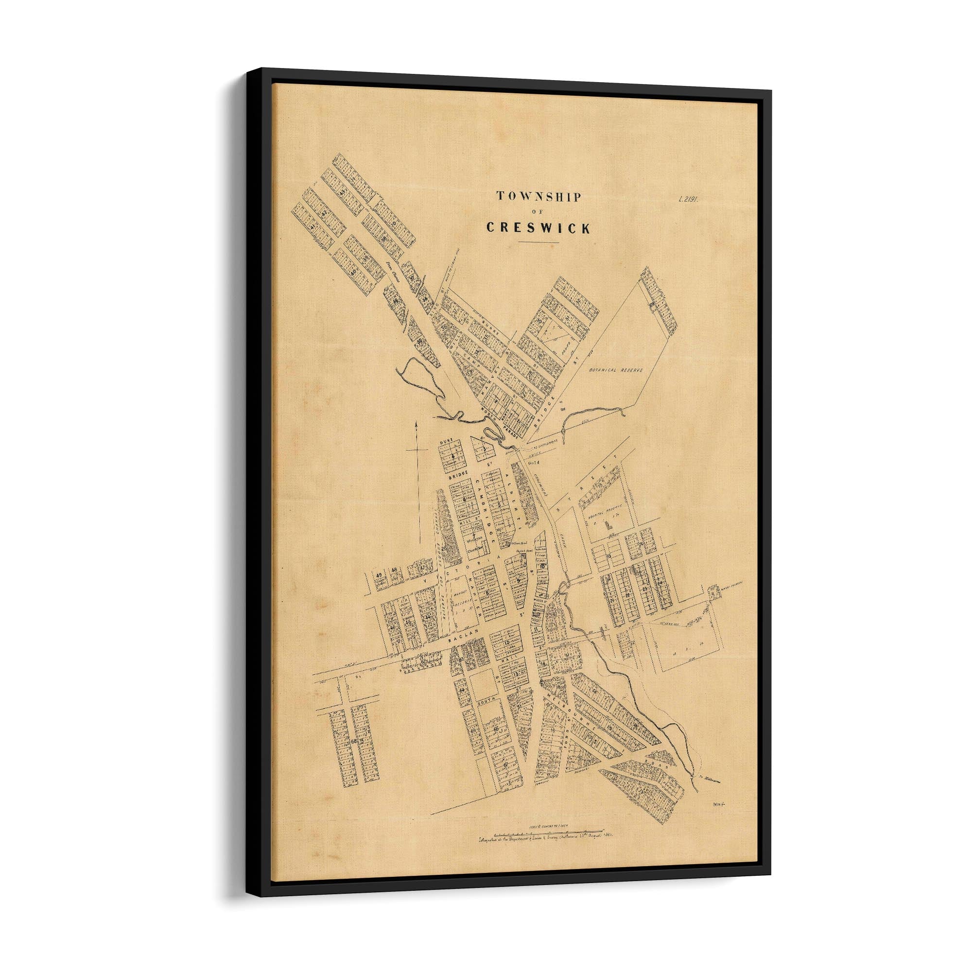 1864 Vintage Map of Creswick, Victoria Australia – Vintage Maps