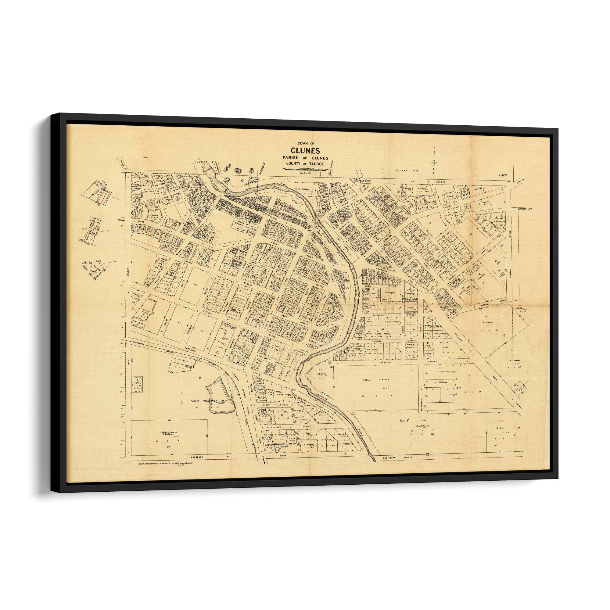 1938 Vintage Map of Clunes, Victoria Australia – Vintage Maps