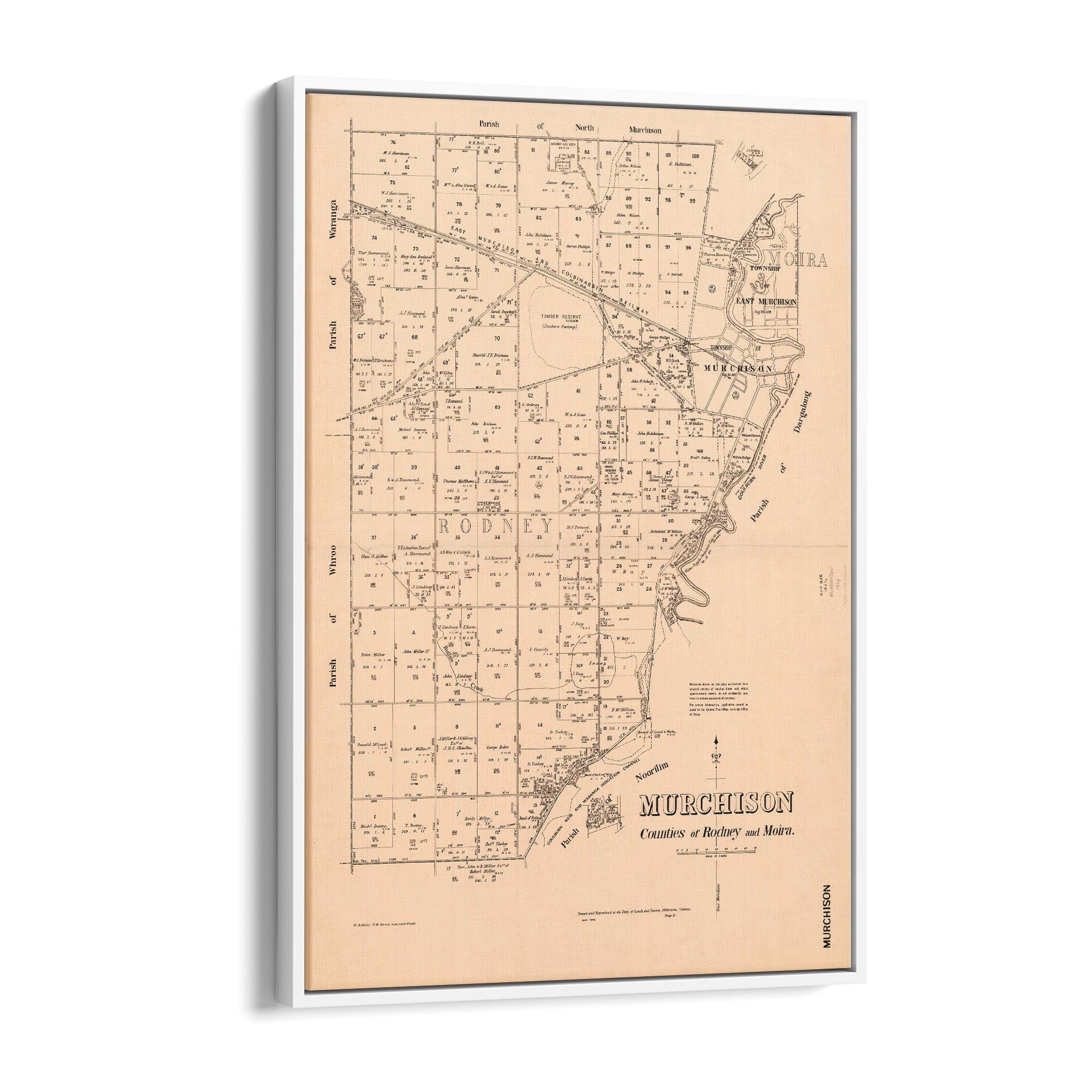 1954 Vintage Map of Murchison, Victoria Australia – Vintage Maps