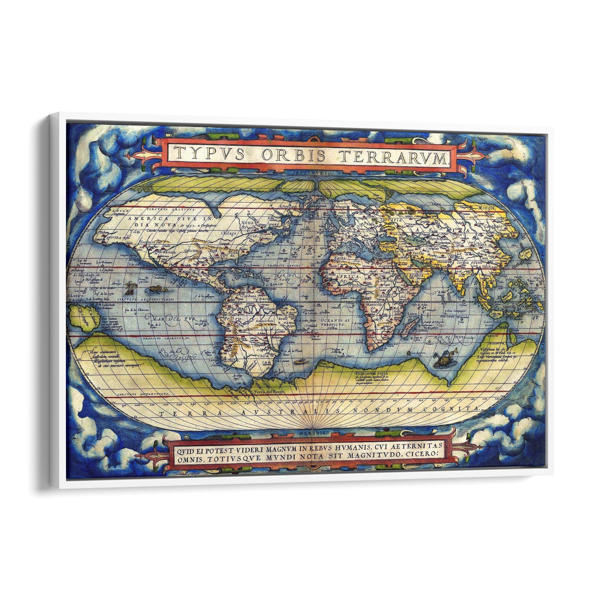 1570 Vintage Map of The World – Vintage Maps